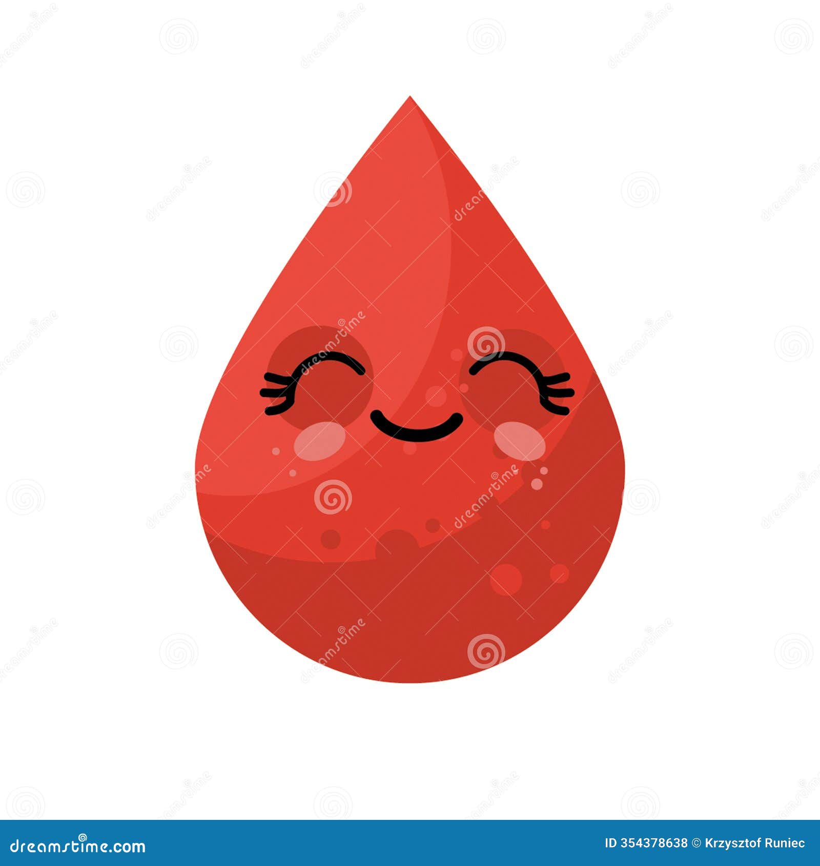 Cute drop of blood stock vector. Illustration of design - 354378638