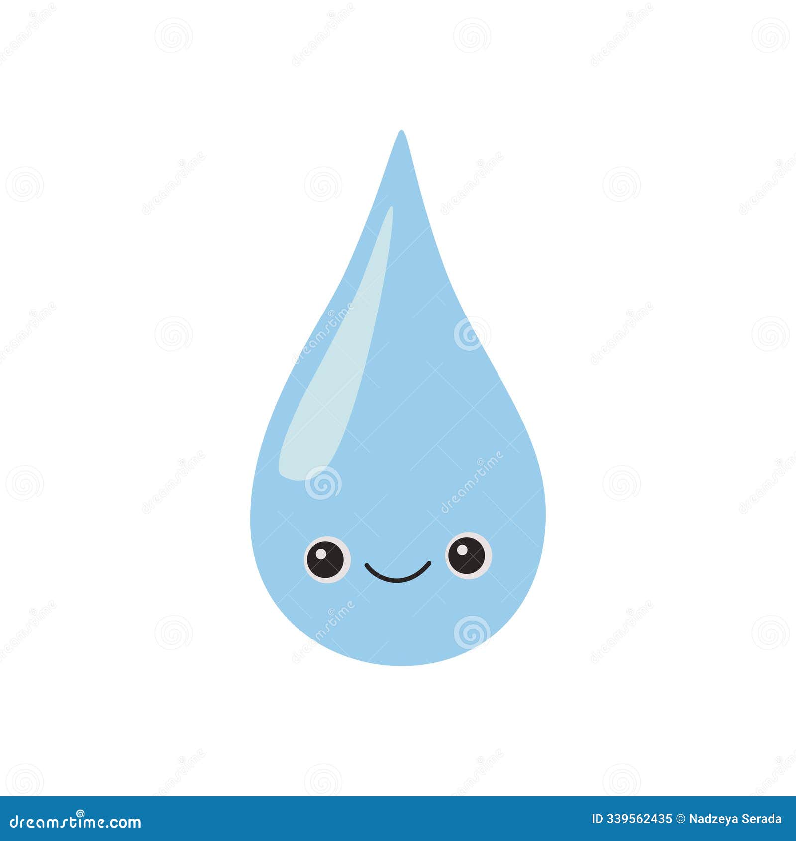 Cute Drop with Smiling Face Stock Vector - Illustration of hand, rain ...