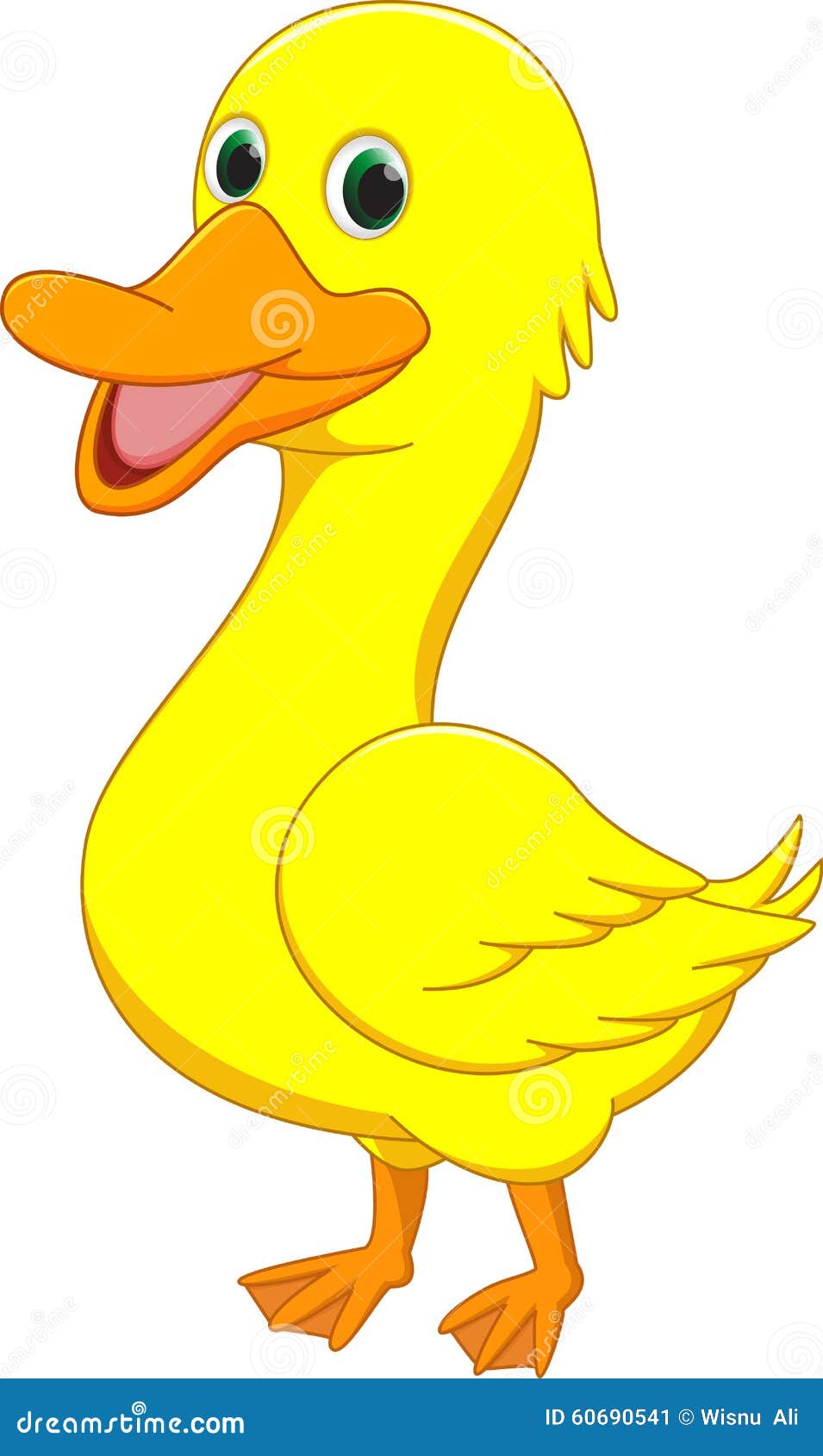 Cute duck cartoon stock vector. Illustration of isolated - 60690541