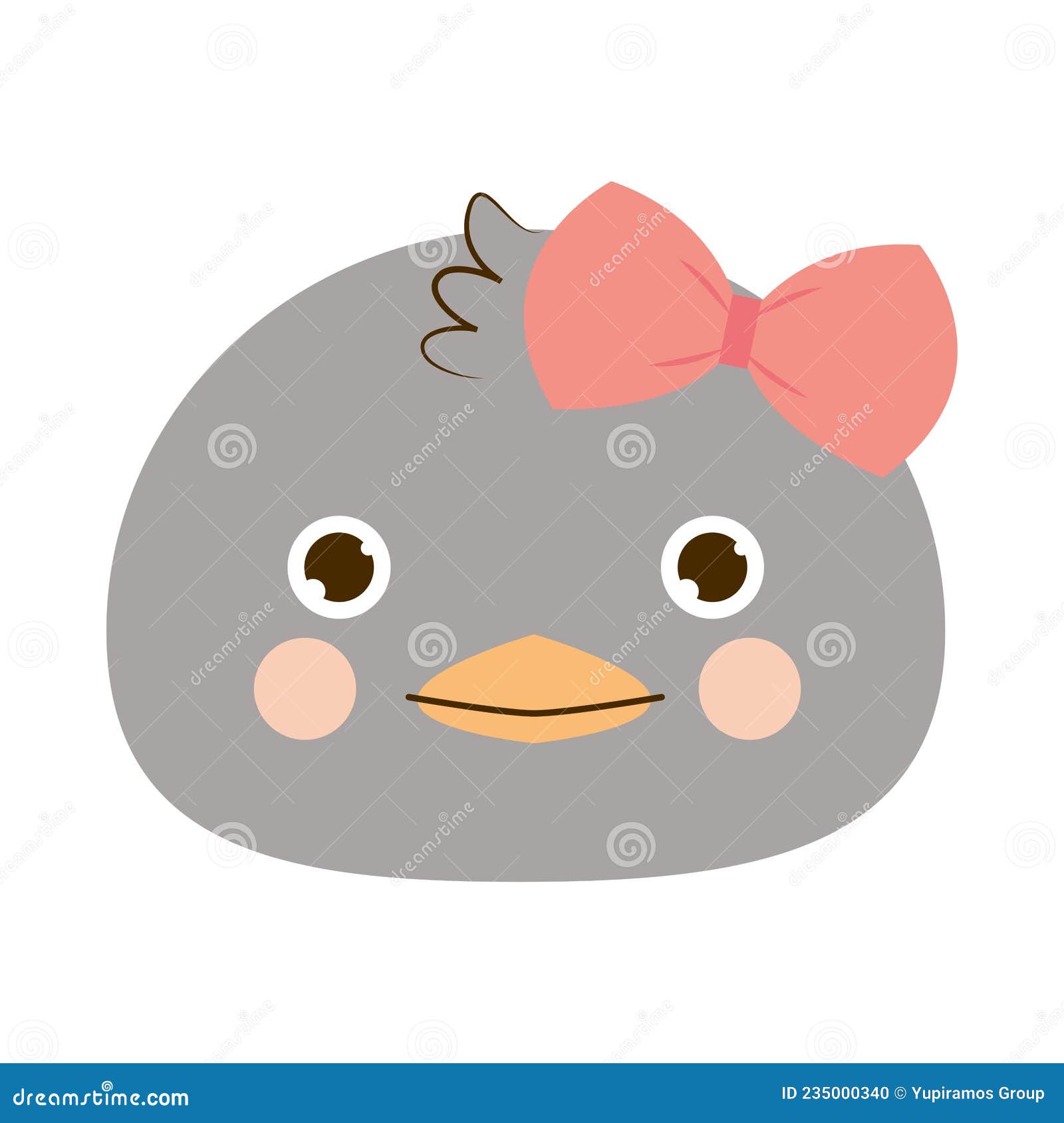 Cute duck face stock vector. Illustration of ducky, girl - 235000340