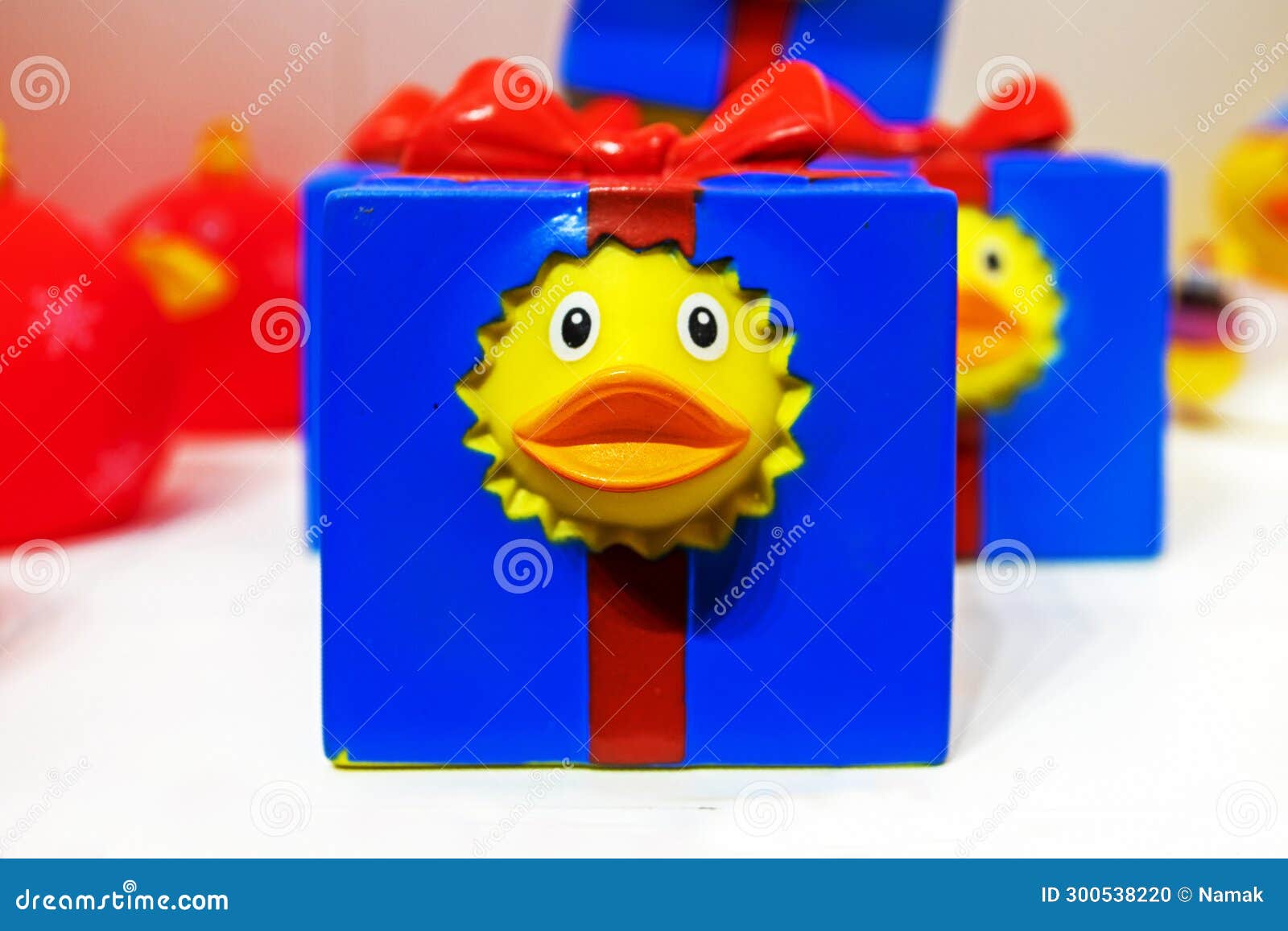 Cute Duck Head in Gift Wrapping. Stock Photo - Image of quirky, head ...