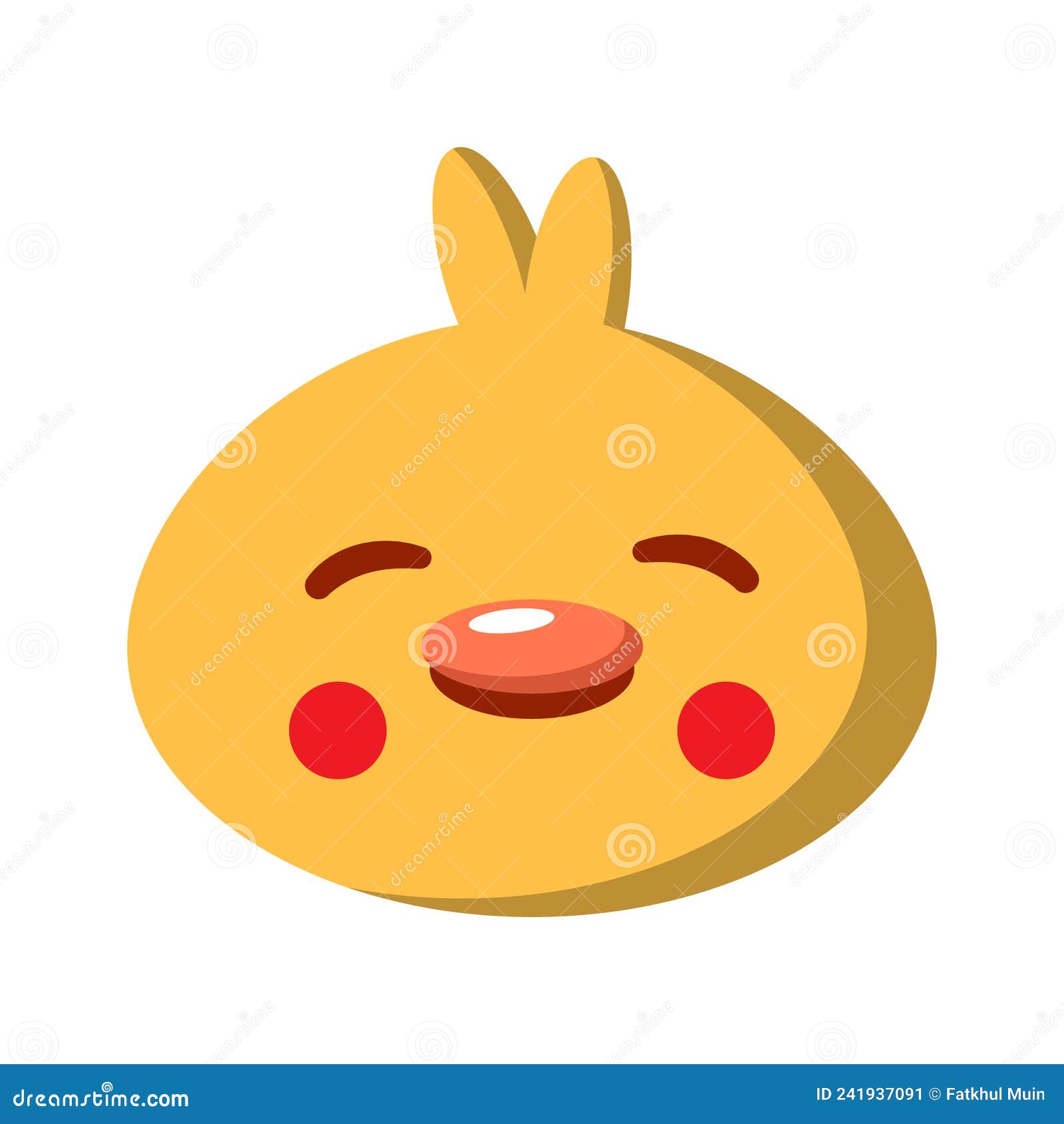 Cute Duck Head Vector Flat Icon Stock Vector - Illustration of duck ...