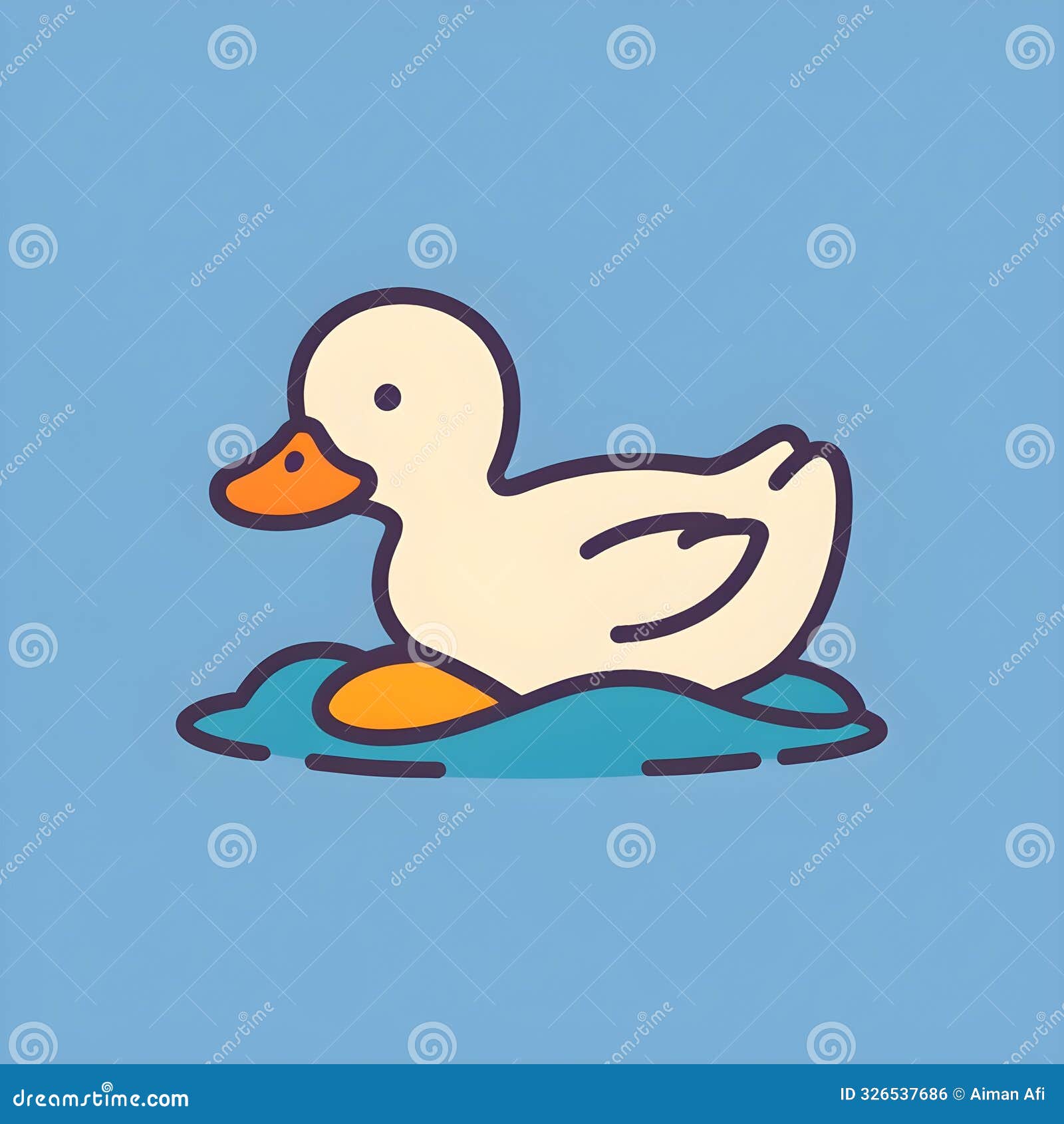Cute Duck Icon Illustrations Design Image Stock Illustration ...