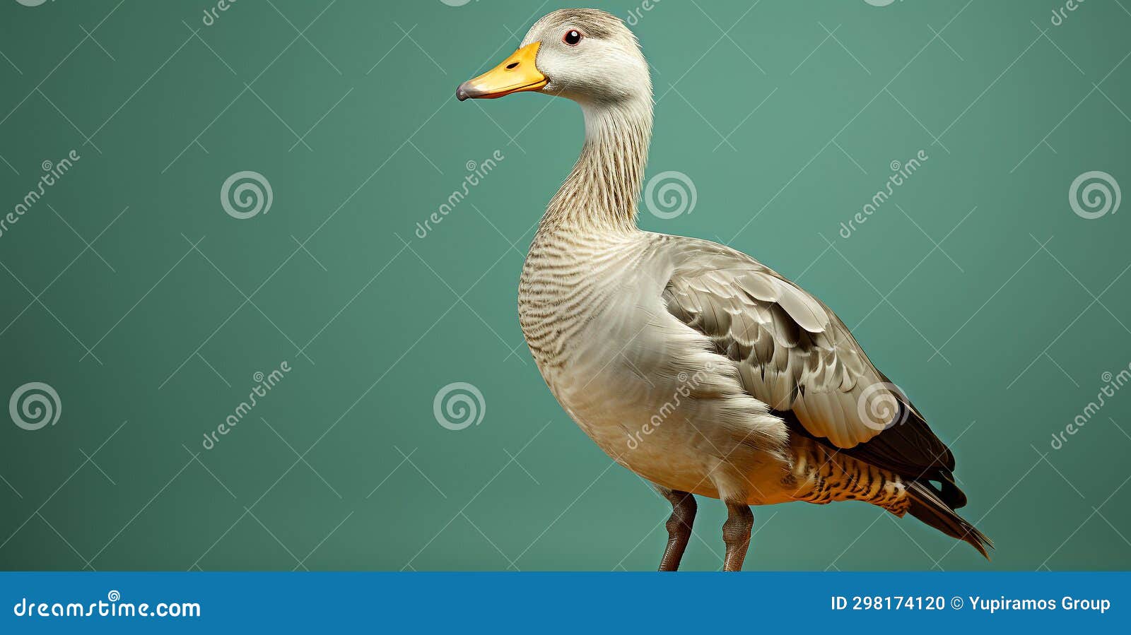 Cute Duck Standing on Grass, Looking at Camera Generated by AI Stock ...