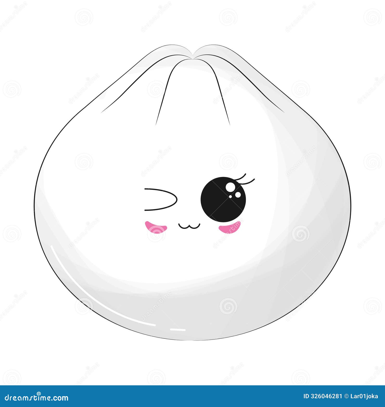 Cute Dumpling Character Cartoon Vector Stock Illustration ...