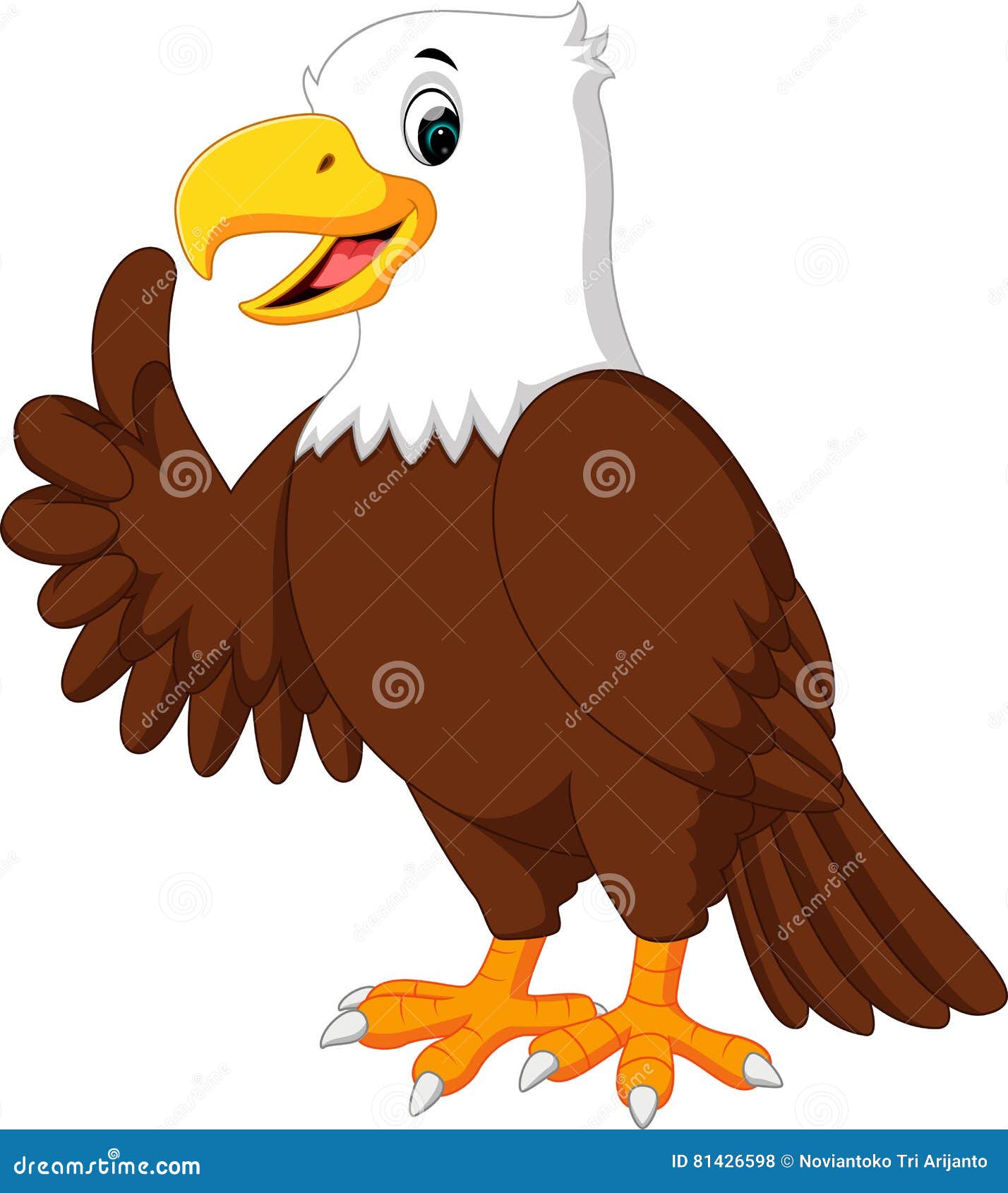 Cute eagle cartoon stock vector. Illustration of friendly - 81426598