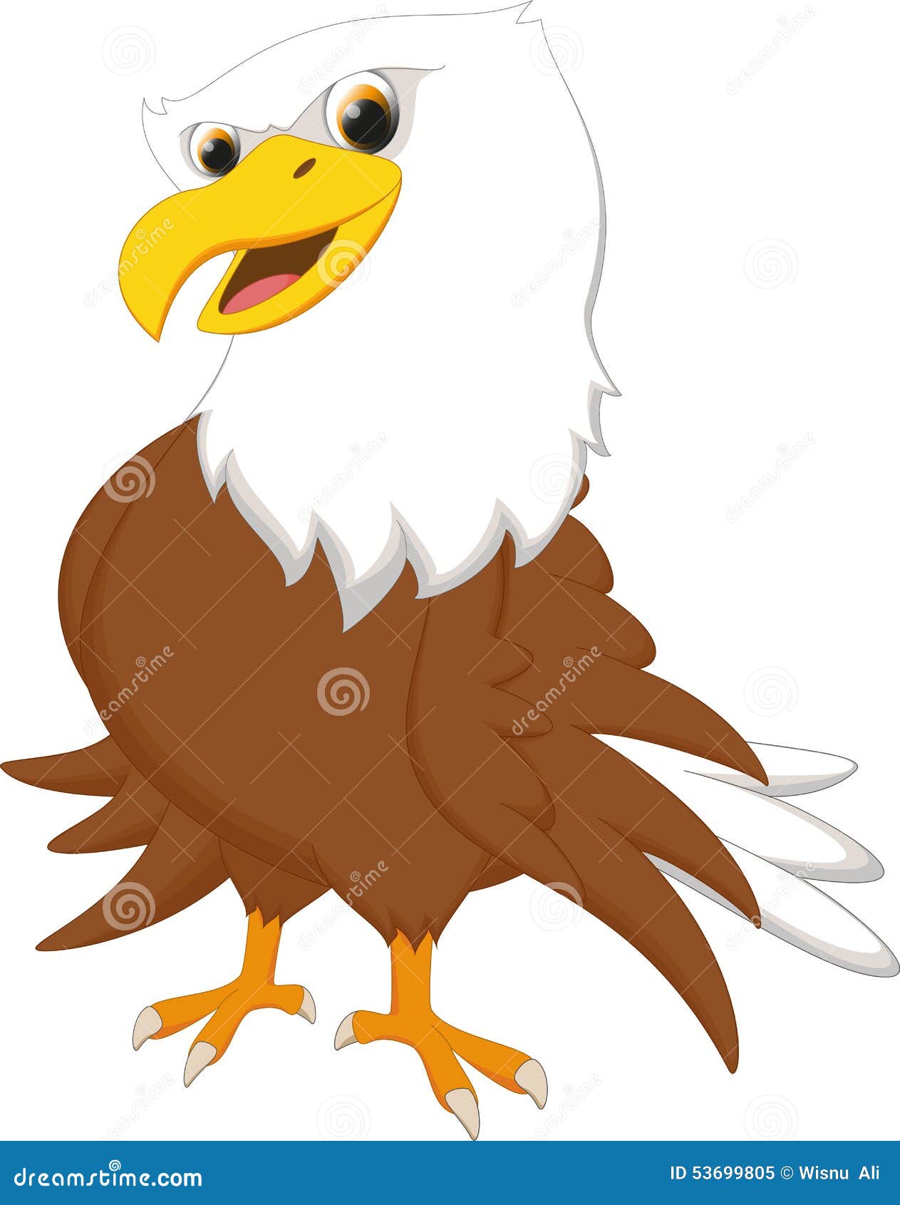 Cute eagle cartoon stock vector. Illustration of design - 53699805
