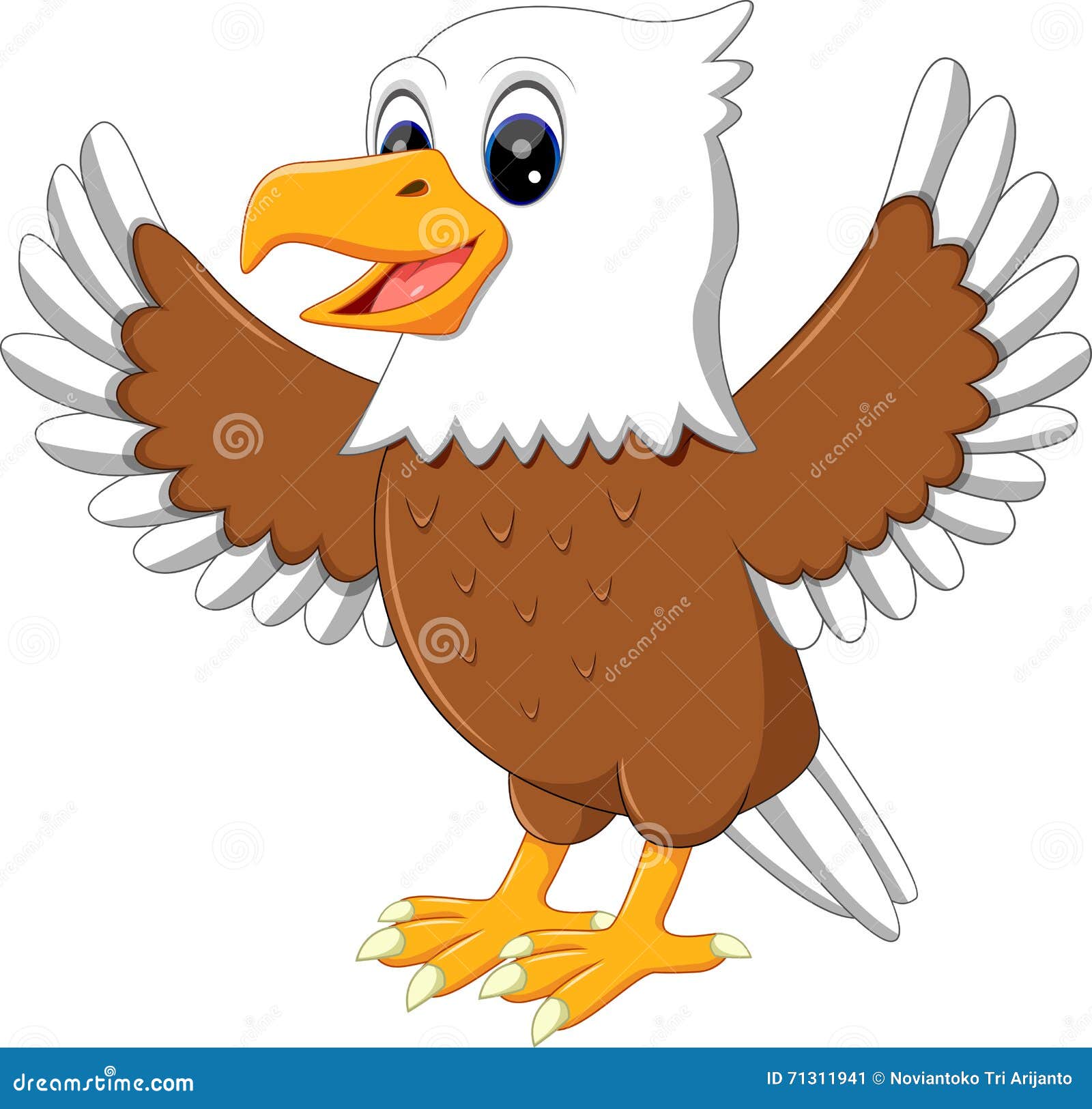 Cute Eagle Cartoon Vector | CartoonDealer.com #71315073