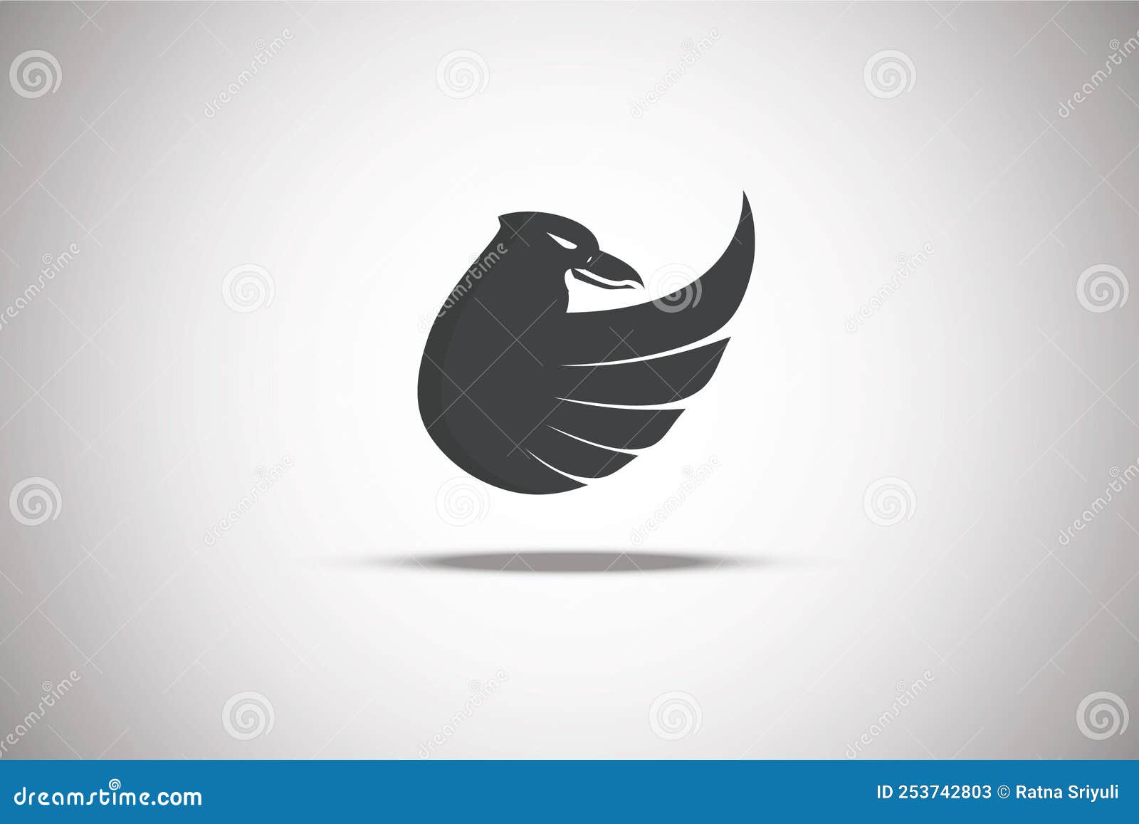 Cute Eagle Logo Design Icon Flat Vector Template Symbol Isolated ...