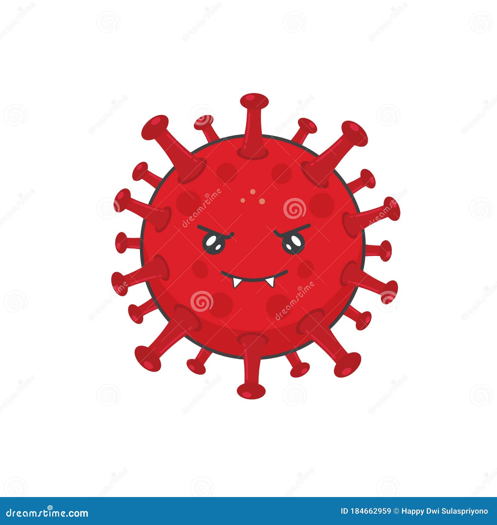 Evil Virus Characters Vector Illustration Stock Vector - Illustration ...