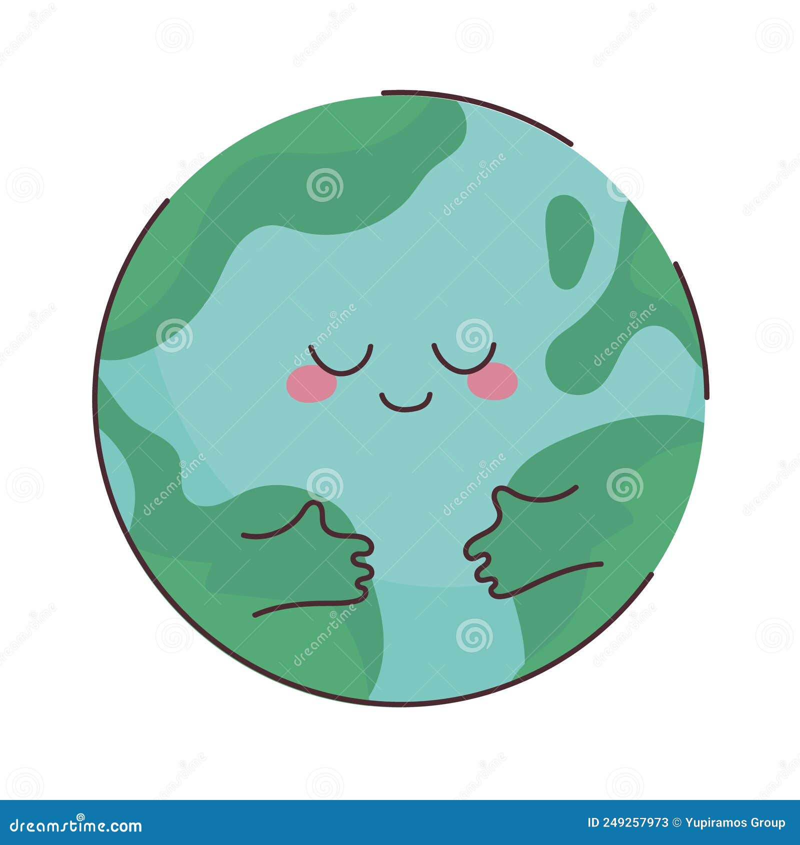 Cute earth map stock vector. Illustration of globe, planet - 249257973