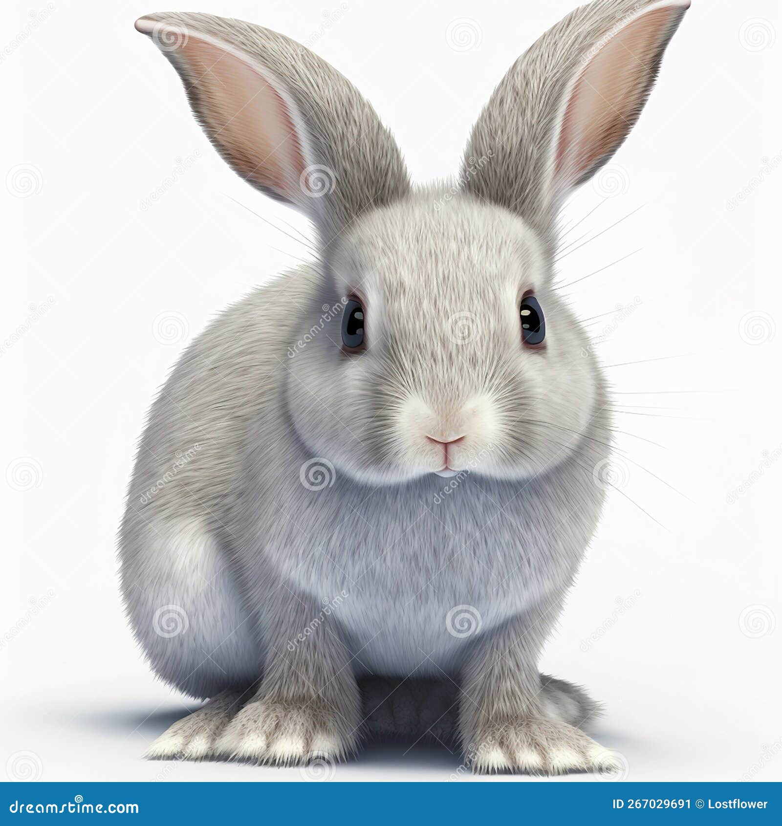 Cute Easter Bunny for Children Poster Illustration. Easter Rabbit ...