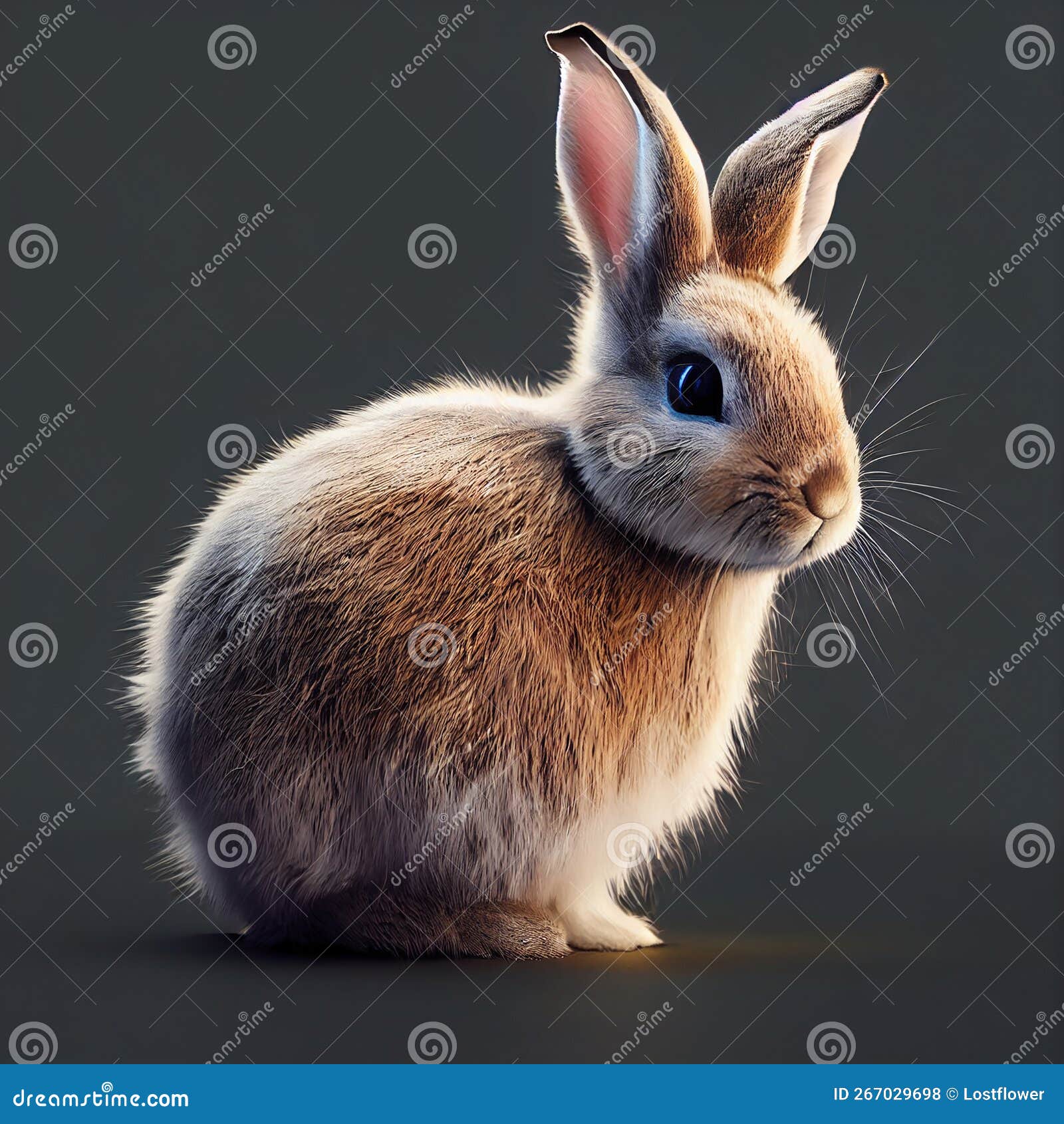 Cute Easter Bunny for Children Poster Illustration. Easter Rabbit ...