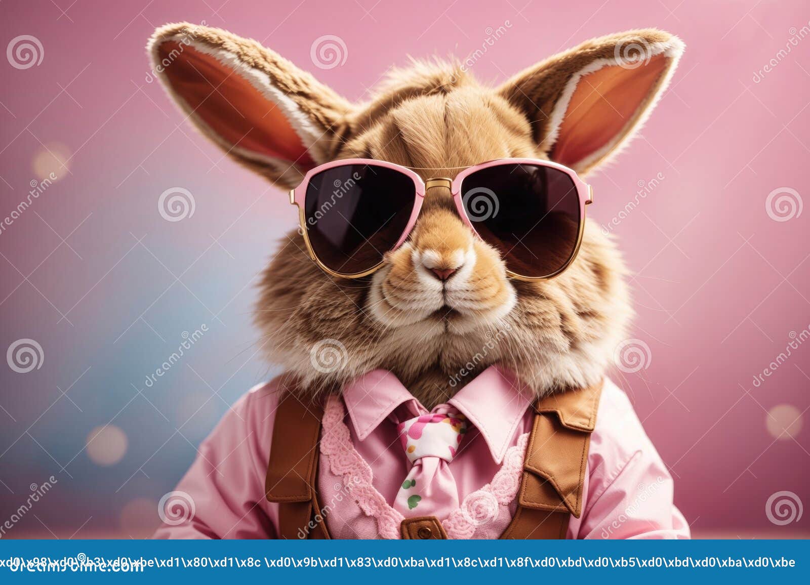 Cute Easter Bunny Dressed with Sunglasses. Ai Generative Stock ...