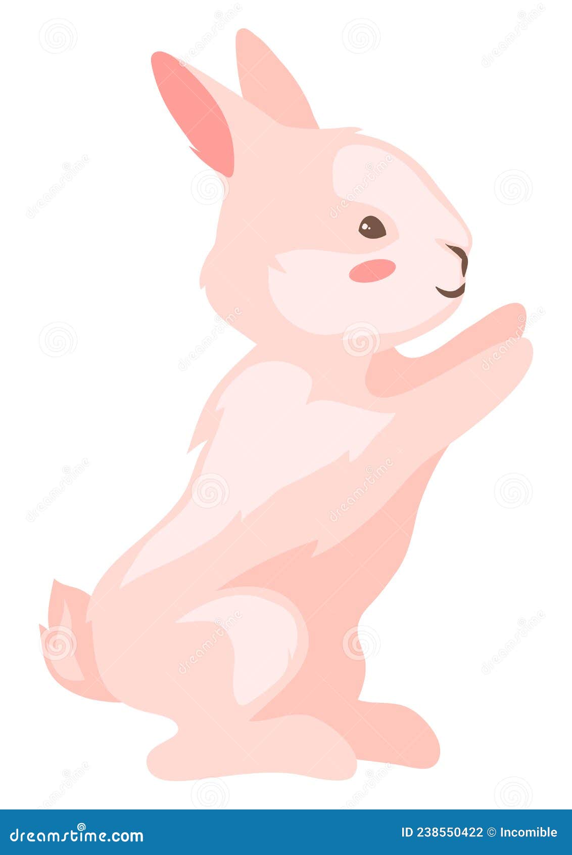 Cute Easter Bunny Illustration. Cartoon Rabbit Character for Design ...