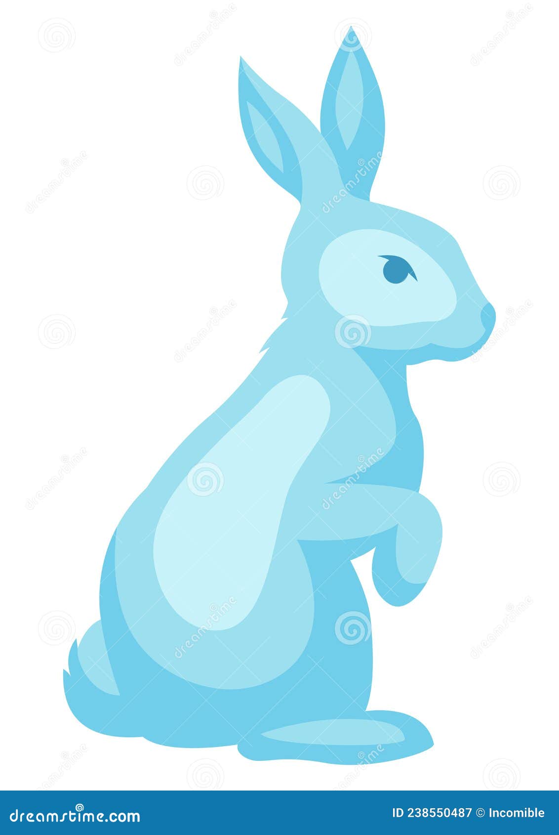Cute Easter Bunny Illustration. Cartoon Rabbit Character for Design ...