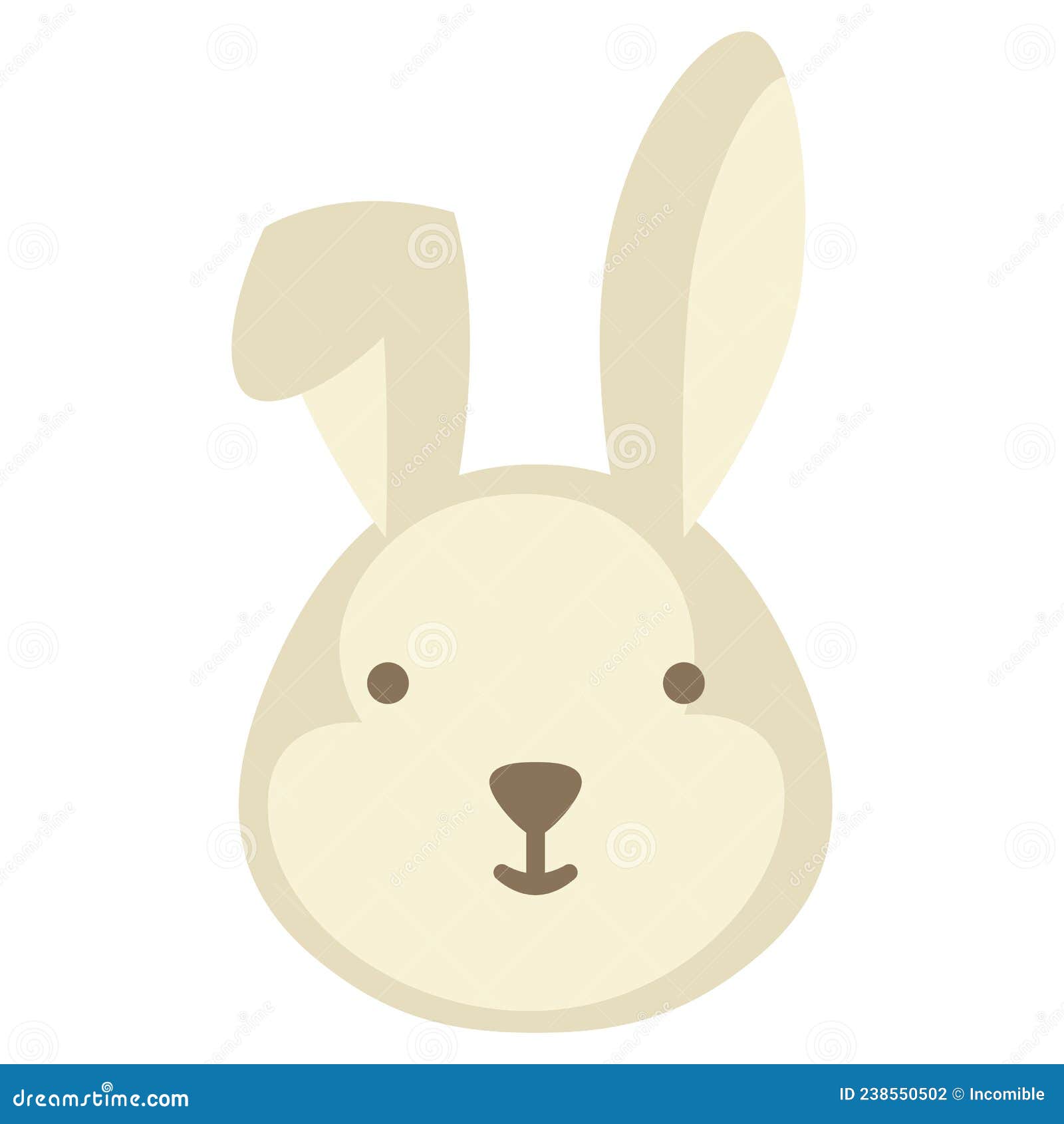 Cute Easter Bunny Illustration. Cartoon Rabbit Character for Design ...