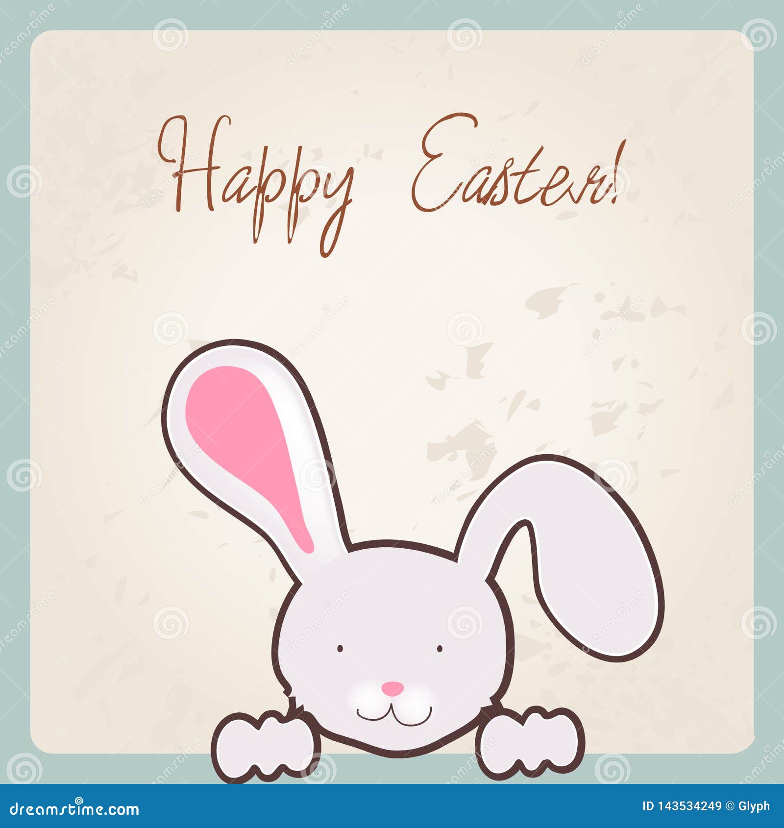 Cute Easter bunny stock vector. Illustration of cheerful - 143534249