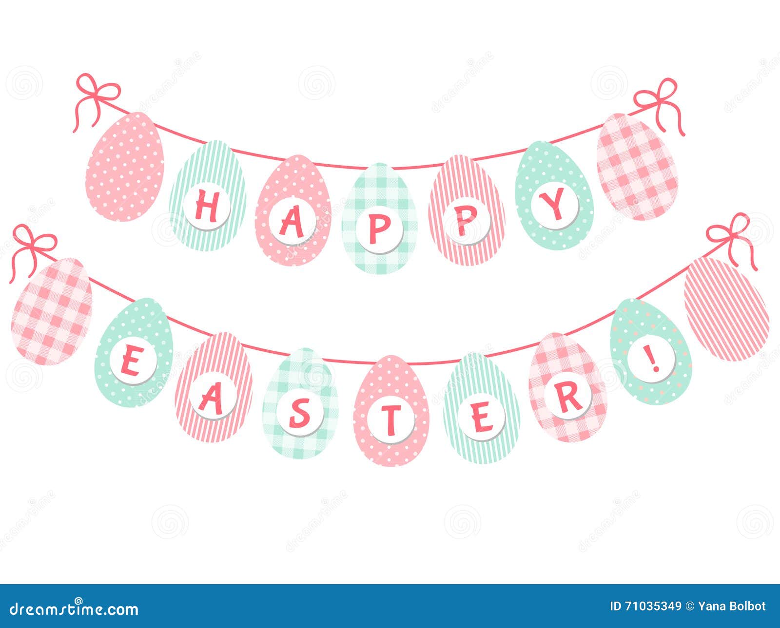 Cute Easter bunting stock vector. Illustration of kids - 71035349