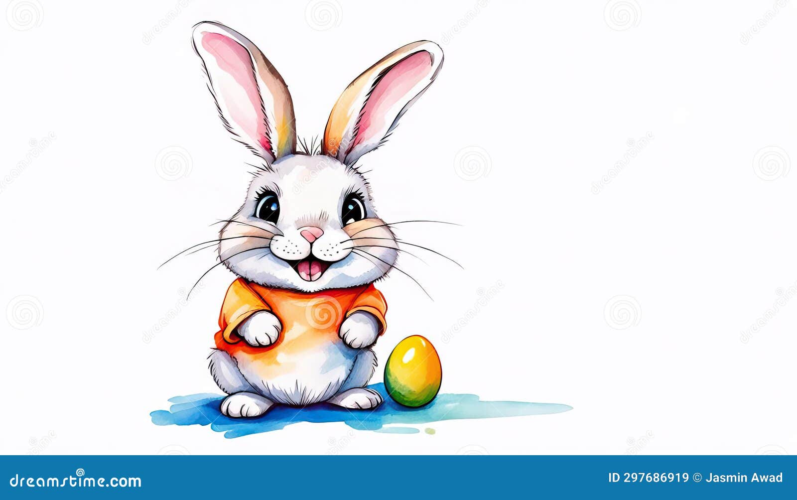 Easter Buny Line Drawing, Vector Illustration | CartoonDealer.com #238084154
