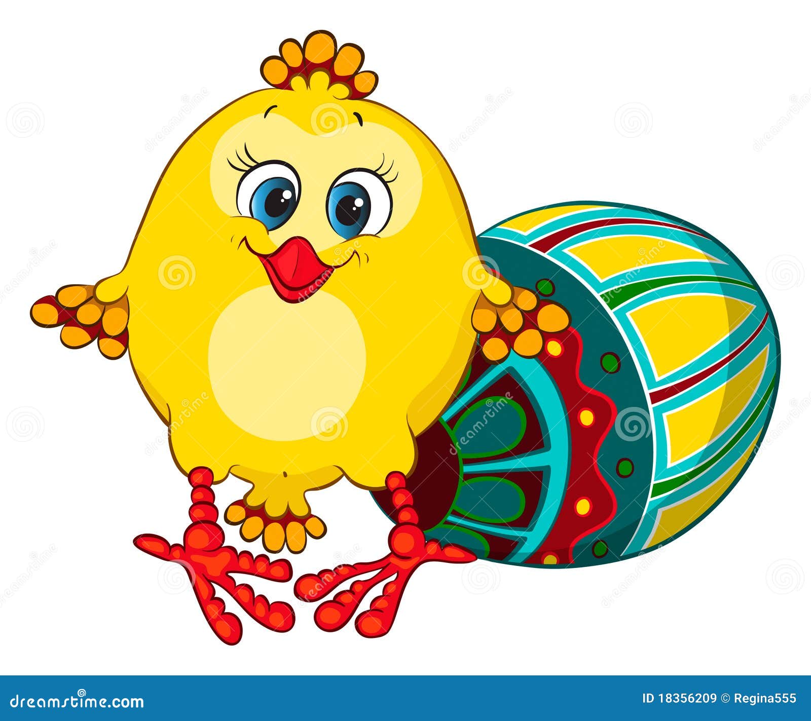 Easter Chick Cartoon Illustration For Coloring | CartoonDealer.com ...