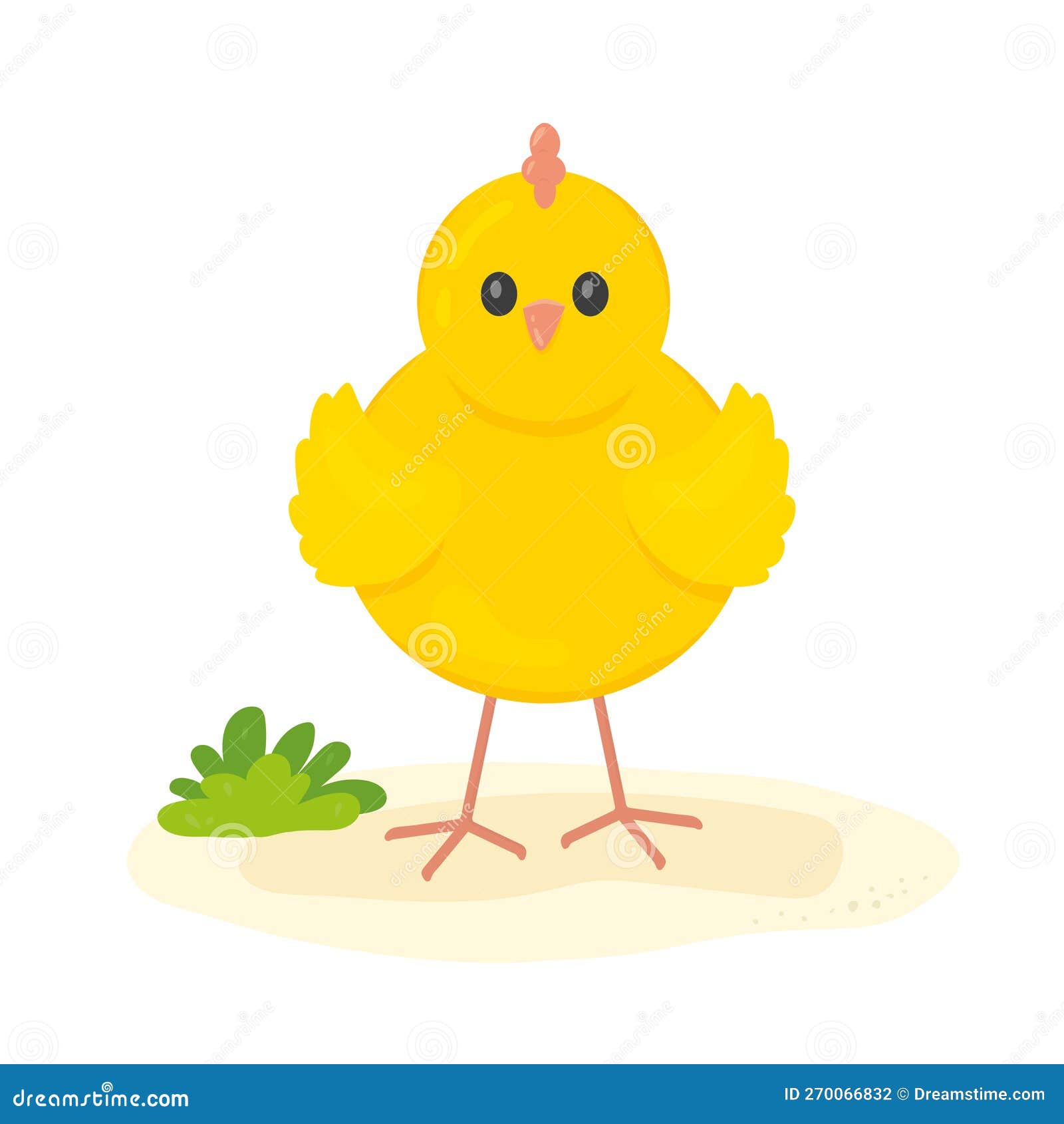 Cute Easter chicken icon- stock vector. Illustration of cute - 270066832