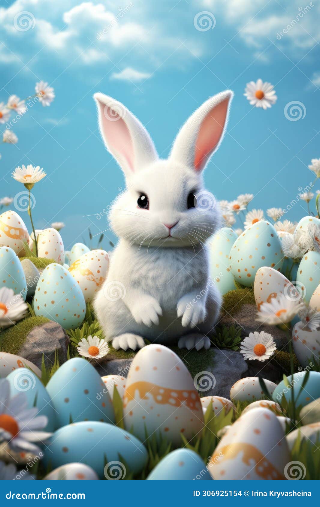 Cute Easter Day Poster Template Stock Illustration - Illustration of ...