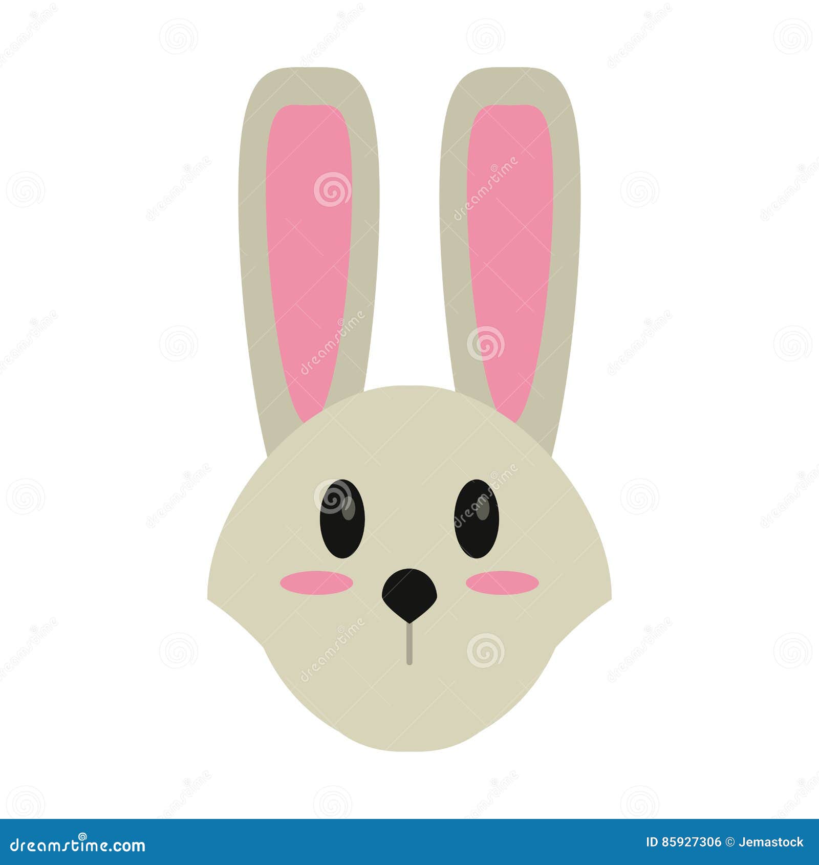 Cute easter face bunny stock vector. Illustration of cartoon - 85927306