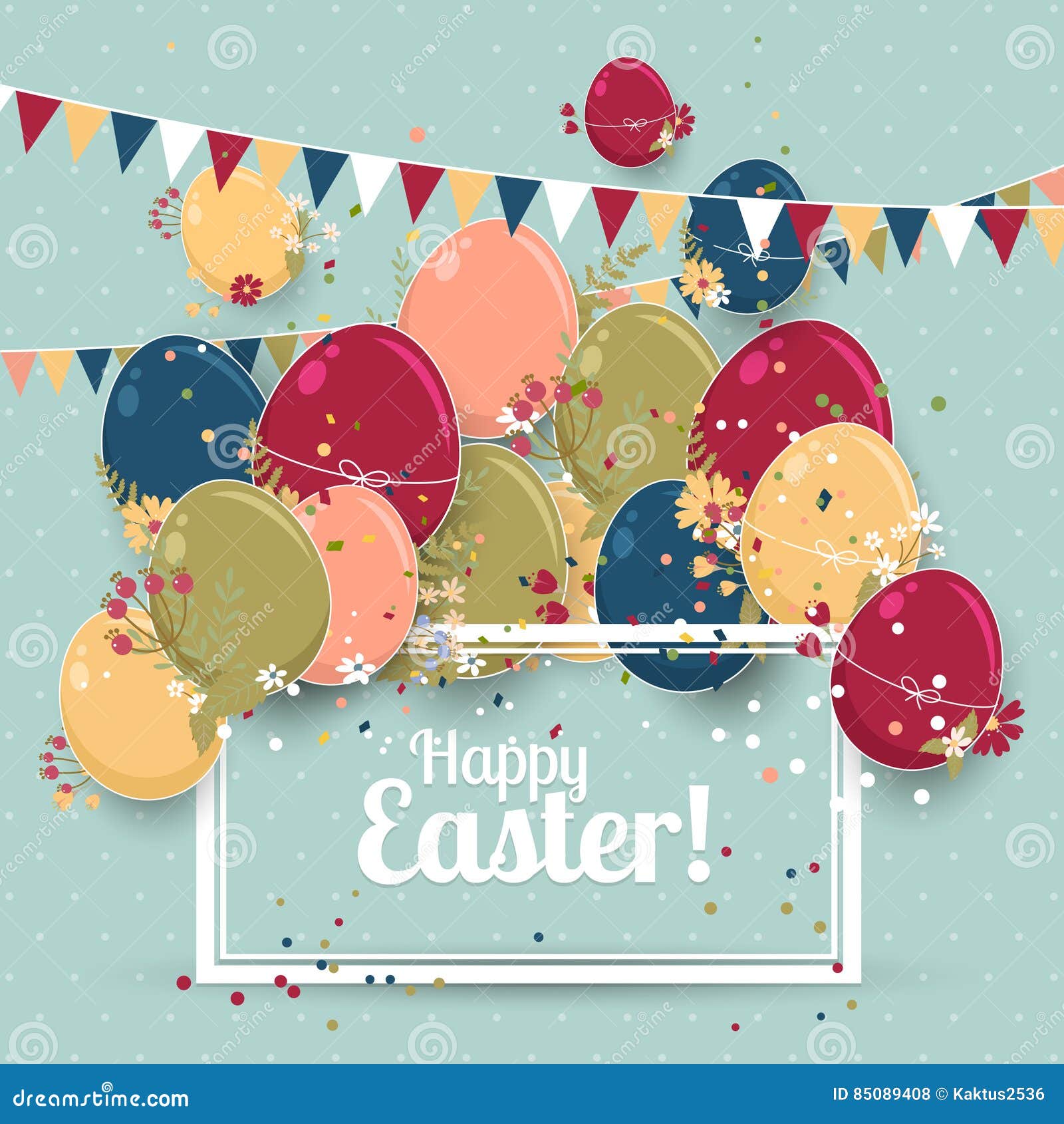 Cute Easter greeting card stock vector. Illustration of simple - 85089408