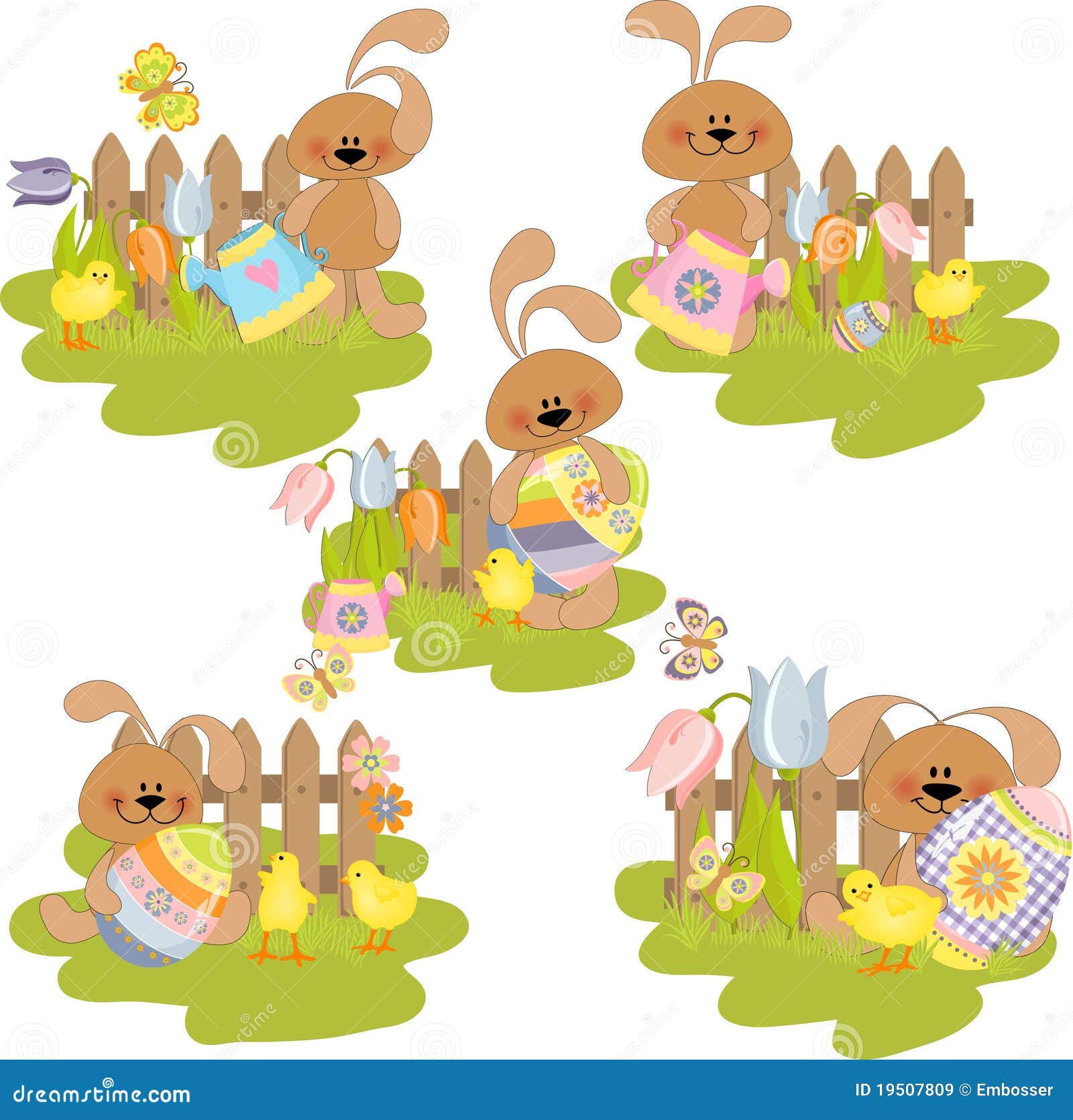 Cute easter illustration stock vector. Illustration of background - 19507809