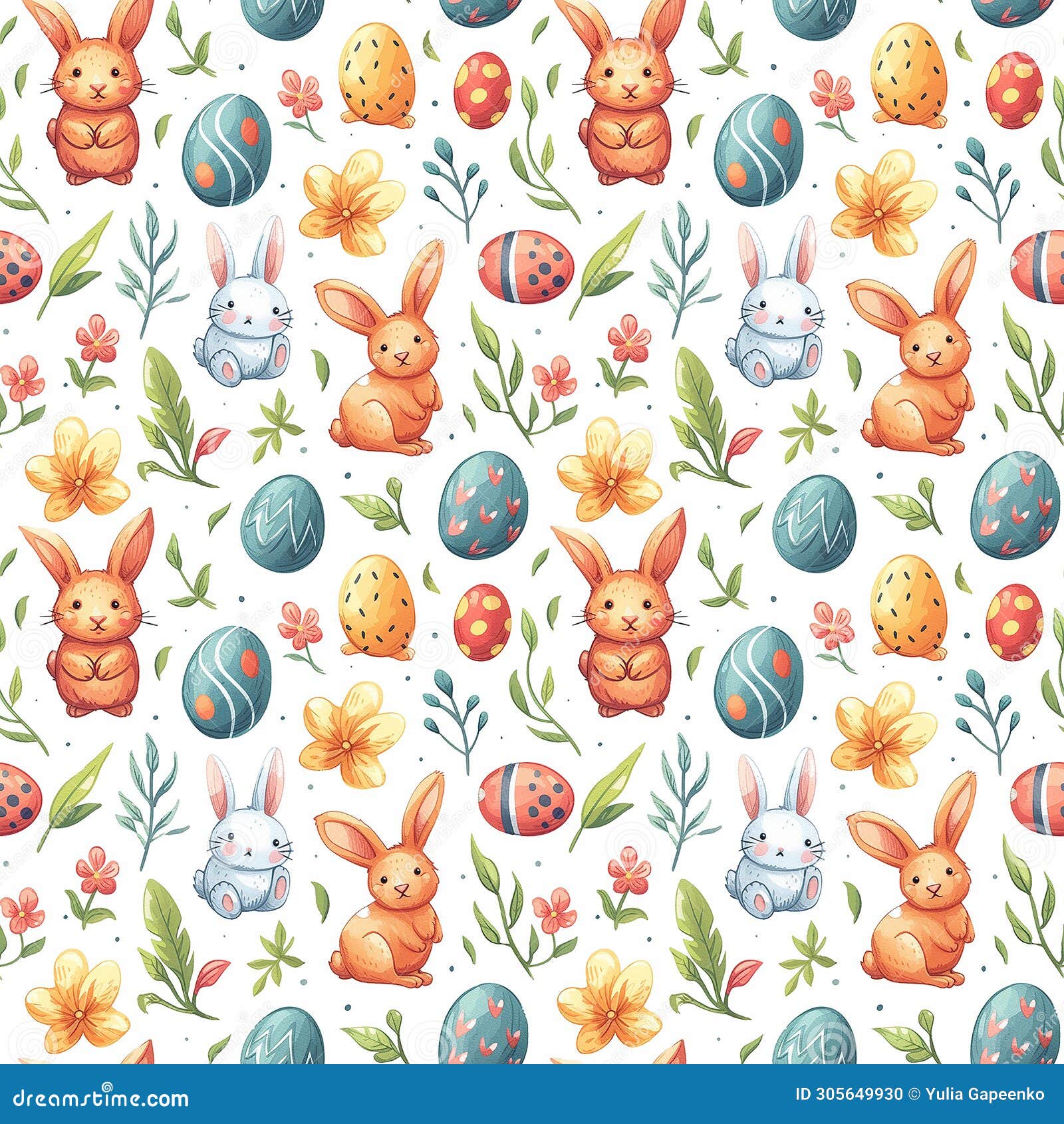 Cute Easter Pattern Background, Tile Stock Photo - Image of cute ...