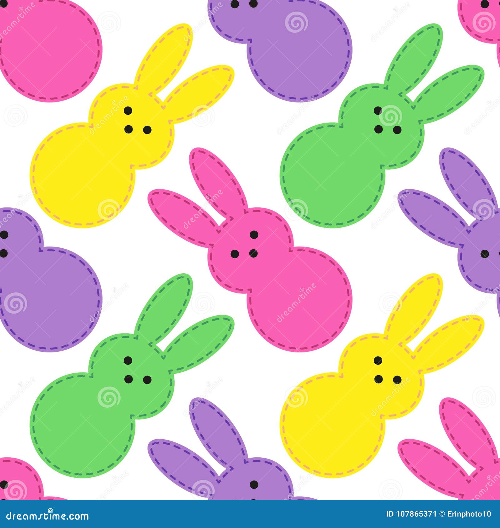 Set Of 2 Seamless Easter Patterns With Cute Chicks. Inflated Puffy ...