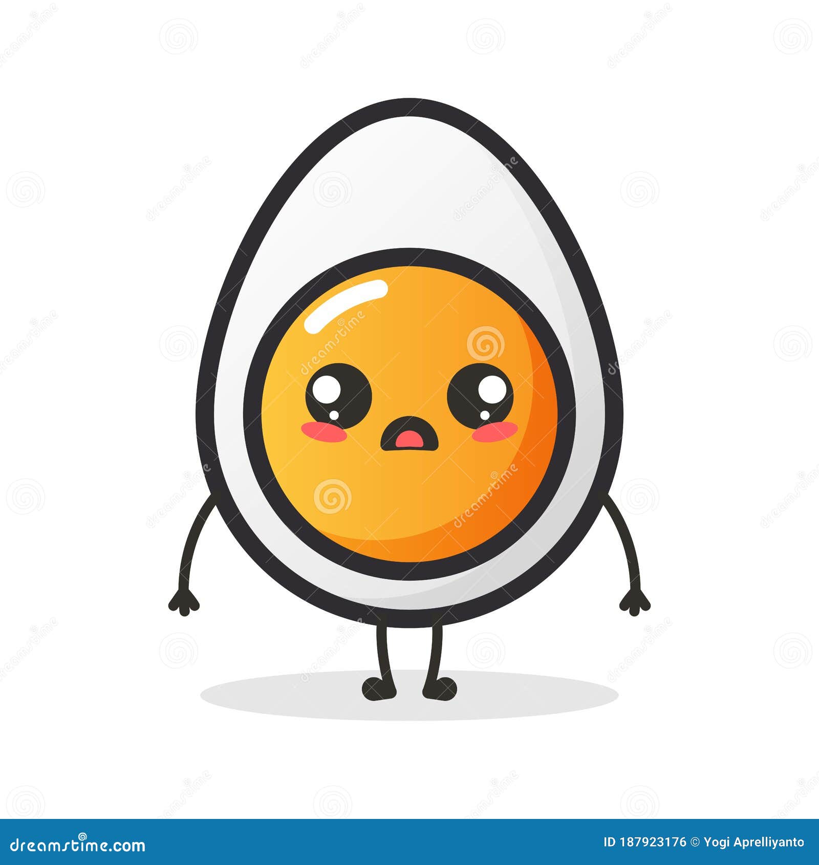 Cute Egg Character for Illustration or Mascot Stock Vector ...