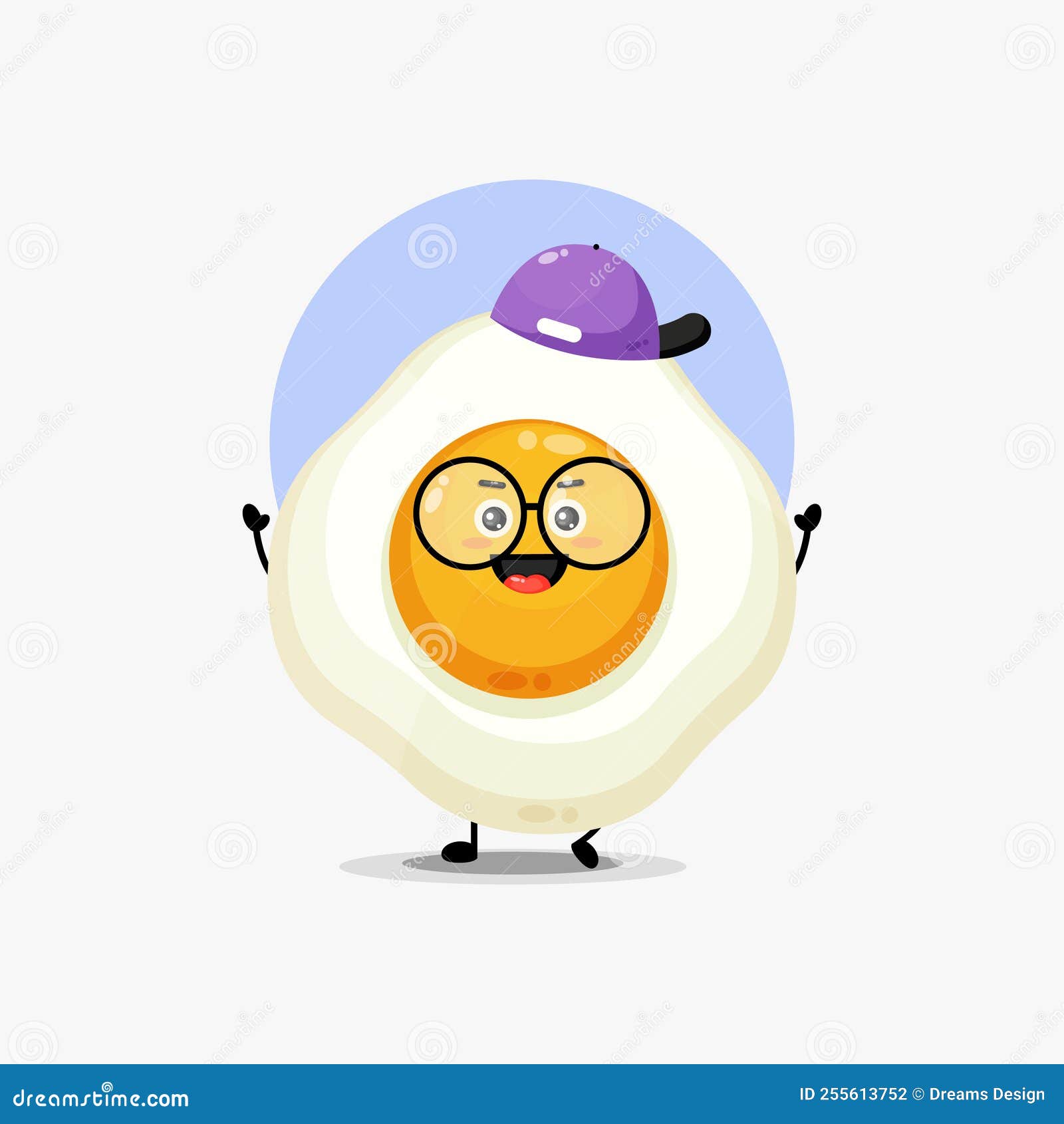 Cute Egg Character Wearing a Hat Stock Vector - Illustration of animal ...