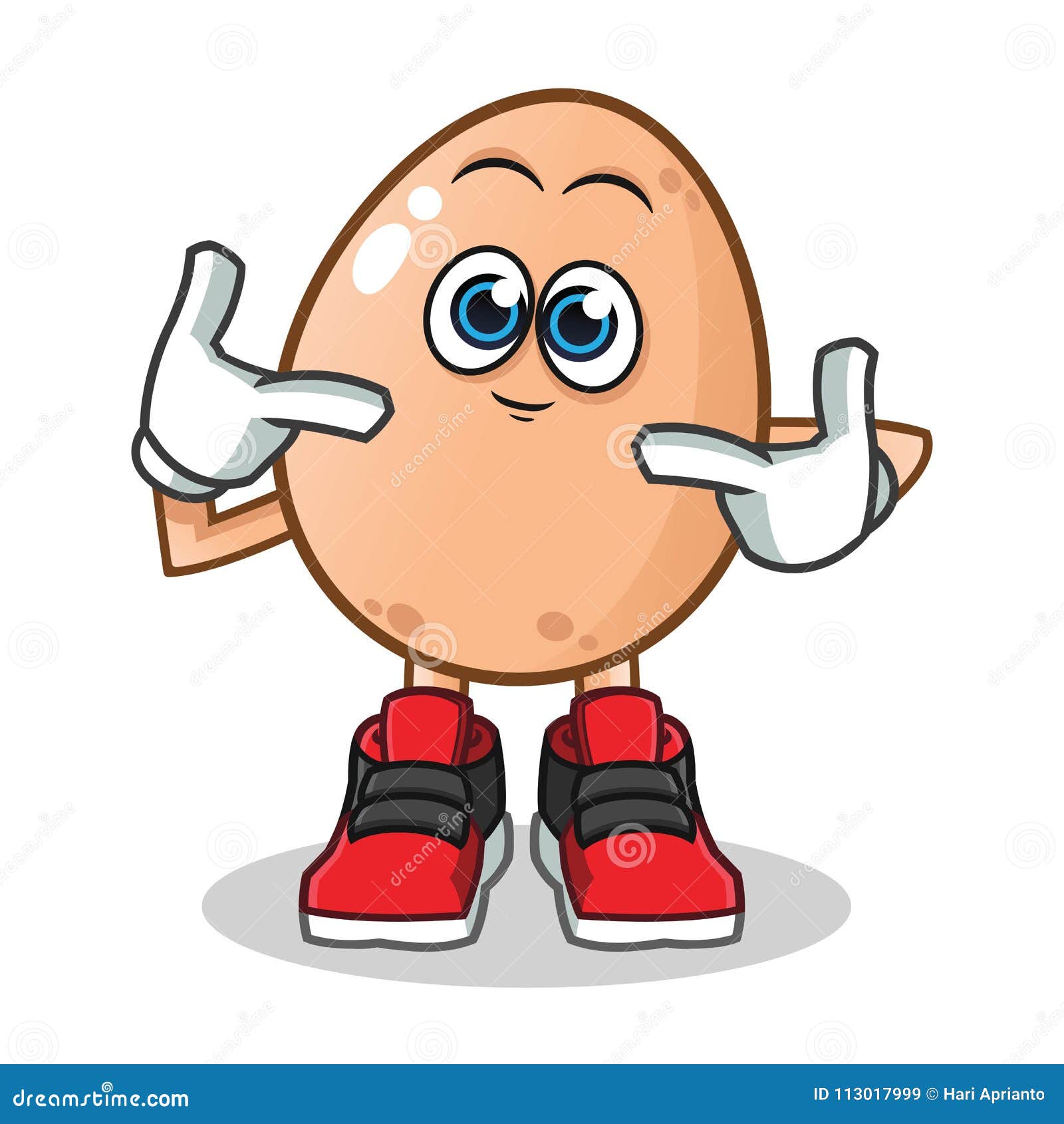 Cute Egg Mascot Vector Cartoon Illustration Stock Vector - Illustration ...
