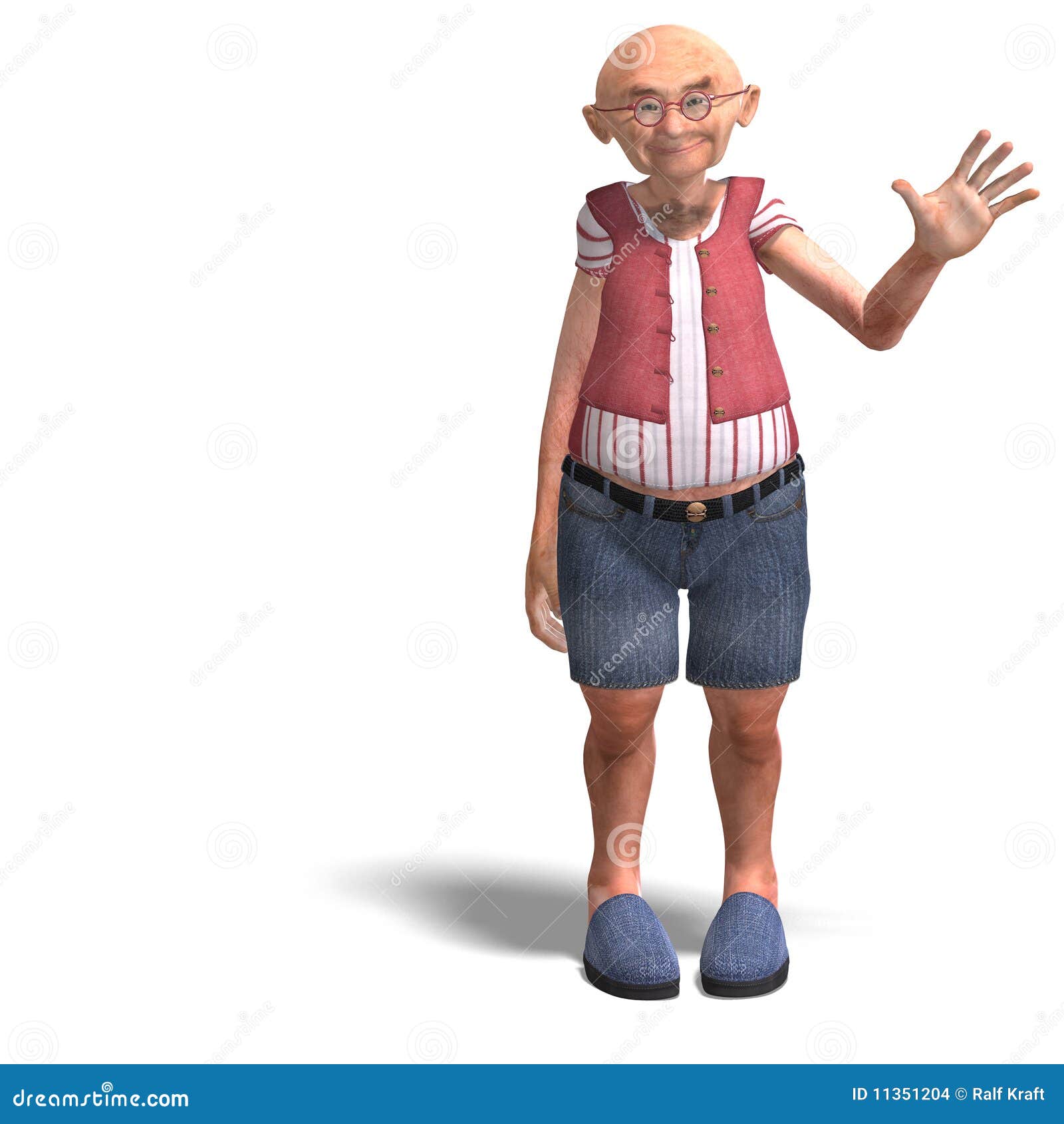Cute Elder Man In Short Trousers Royalty-Free Stock Photo ...