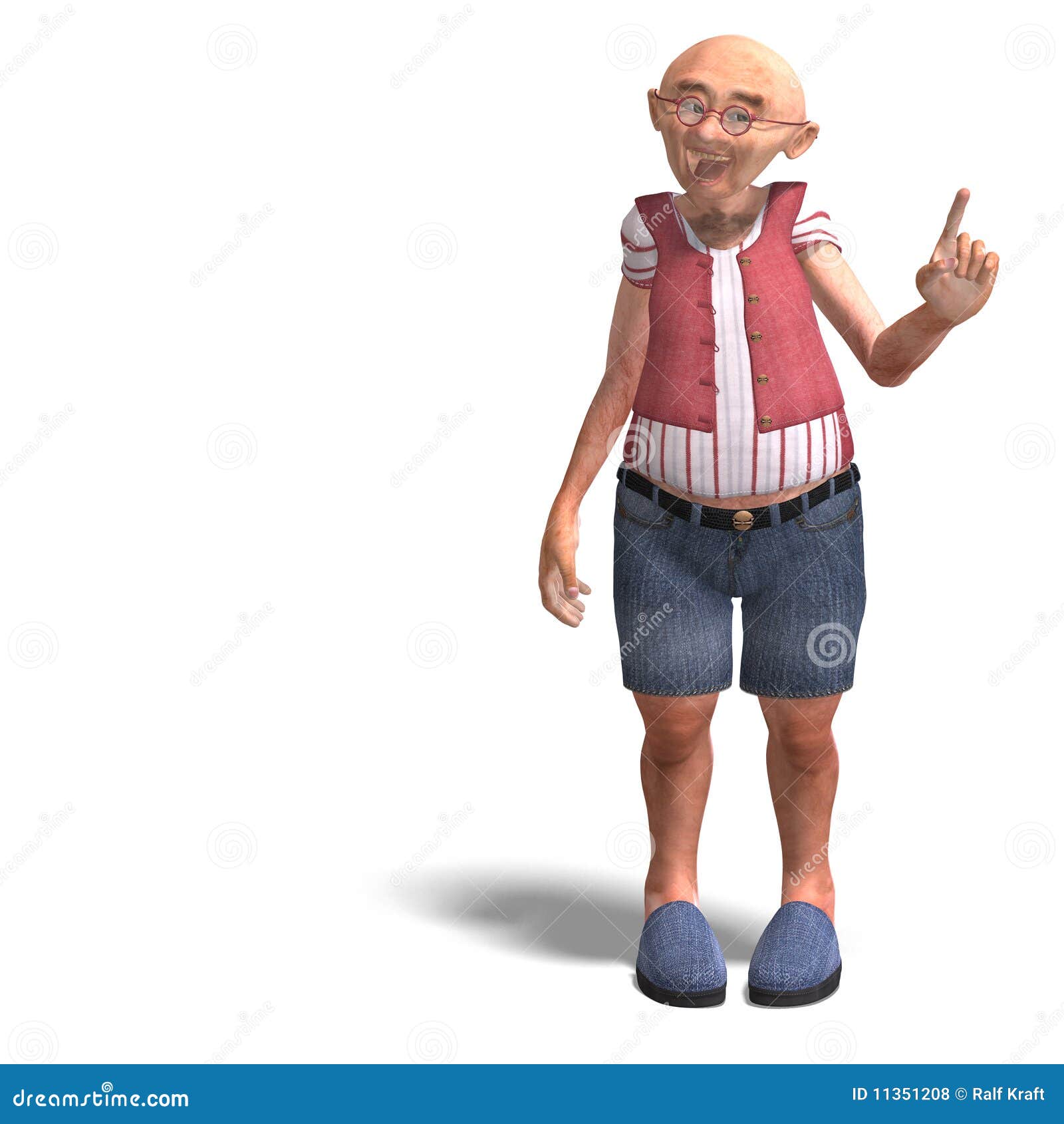 Cute Elder Man In Short Trousers Royalty-Free Stock Photo ...