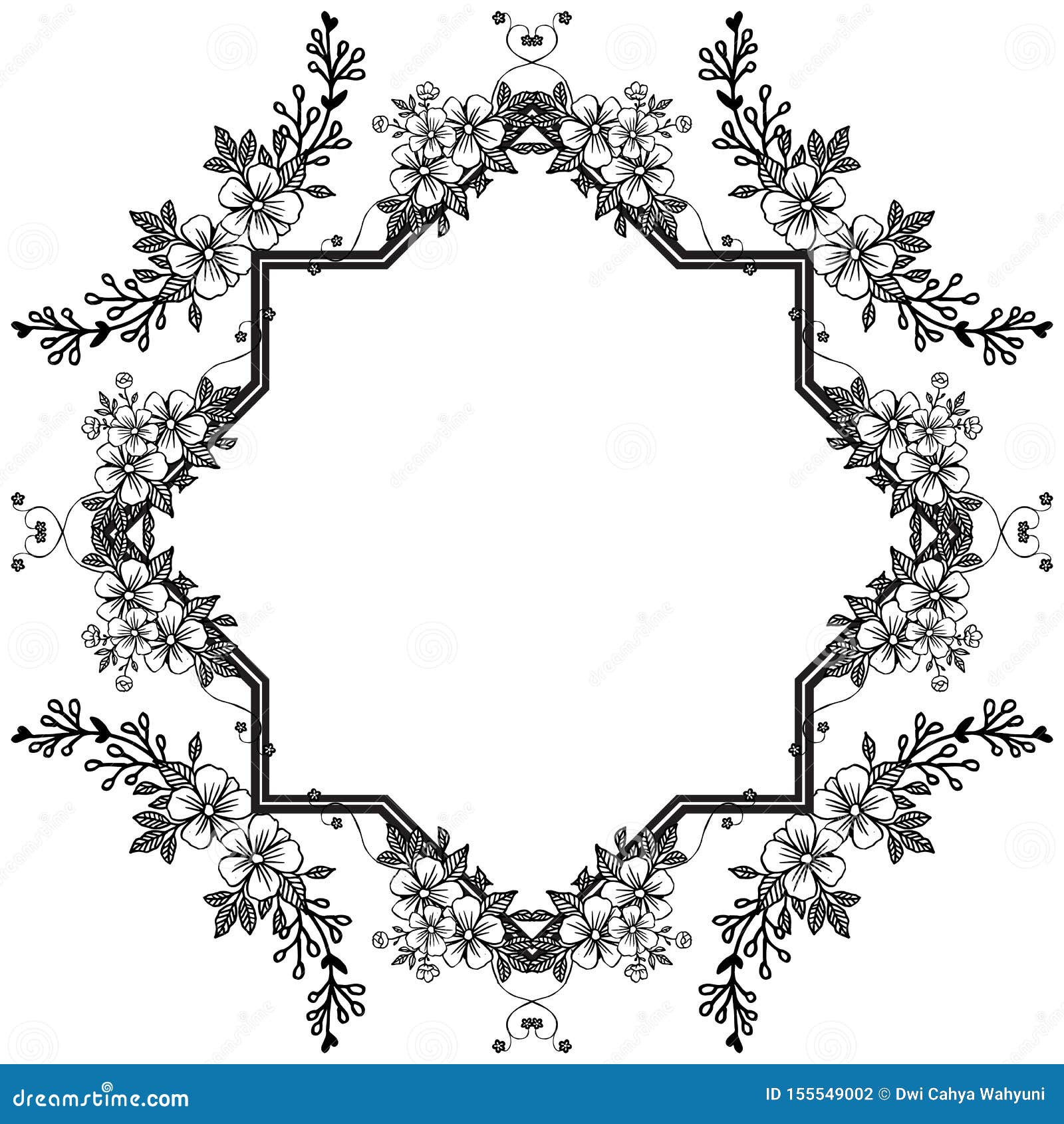 Cute Element Floral Frame, for Design of Greeting Card. Vector Stock ...