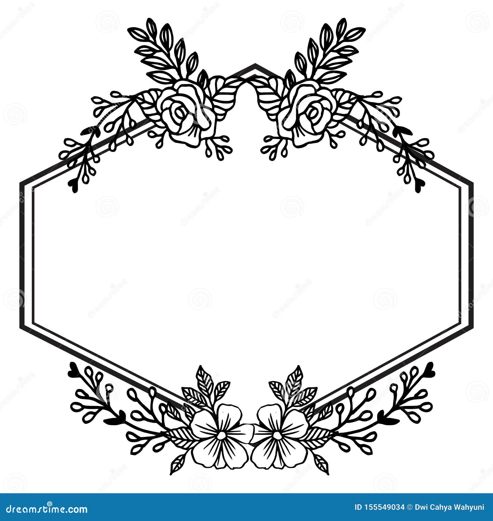 Cute Element Floral Frame, for Design of Greeting Card. Vector Stock ...
