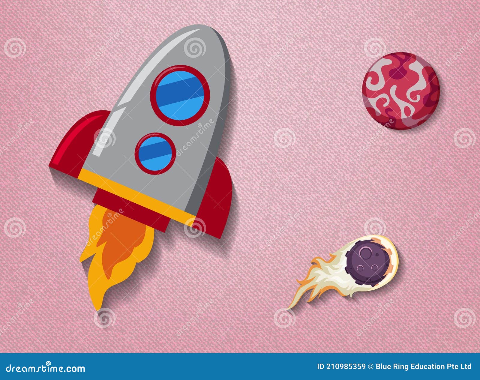 Cute Element on Space Theme Stock Vector - Illustration of discover ...