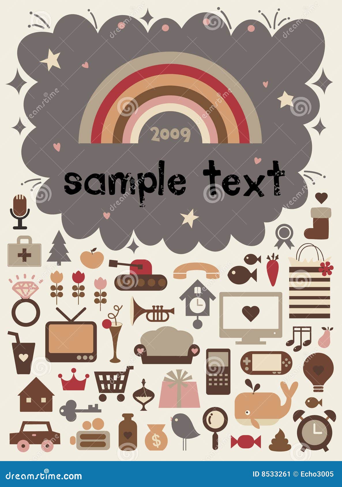 Cute elements stock vector. Illustration of elements, flower - 8533261