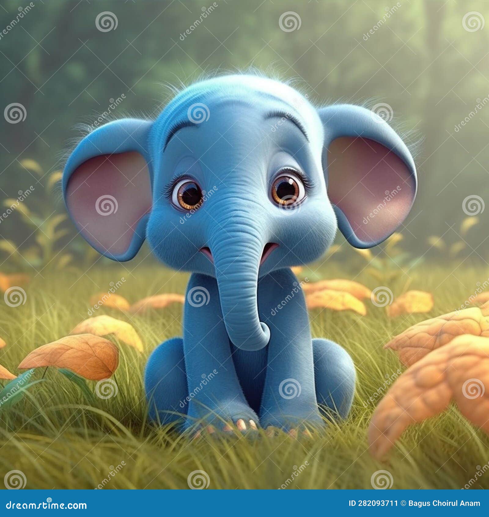 Cute Elephant Animation stock illustration. Illustration of animal ...