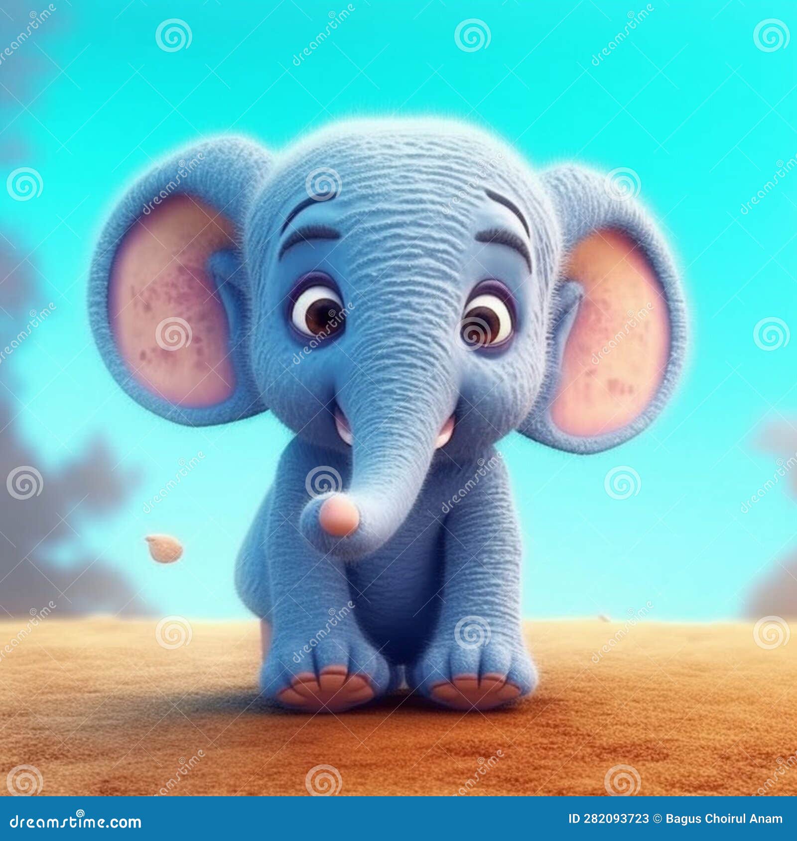Cute Elephant Animation stock illustration. Illustration of costume ...