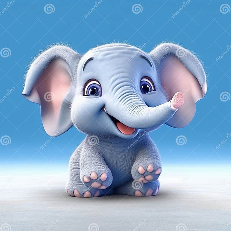Cute Elephant Animation stock illustration. Illustration of nature ...