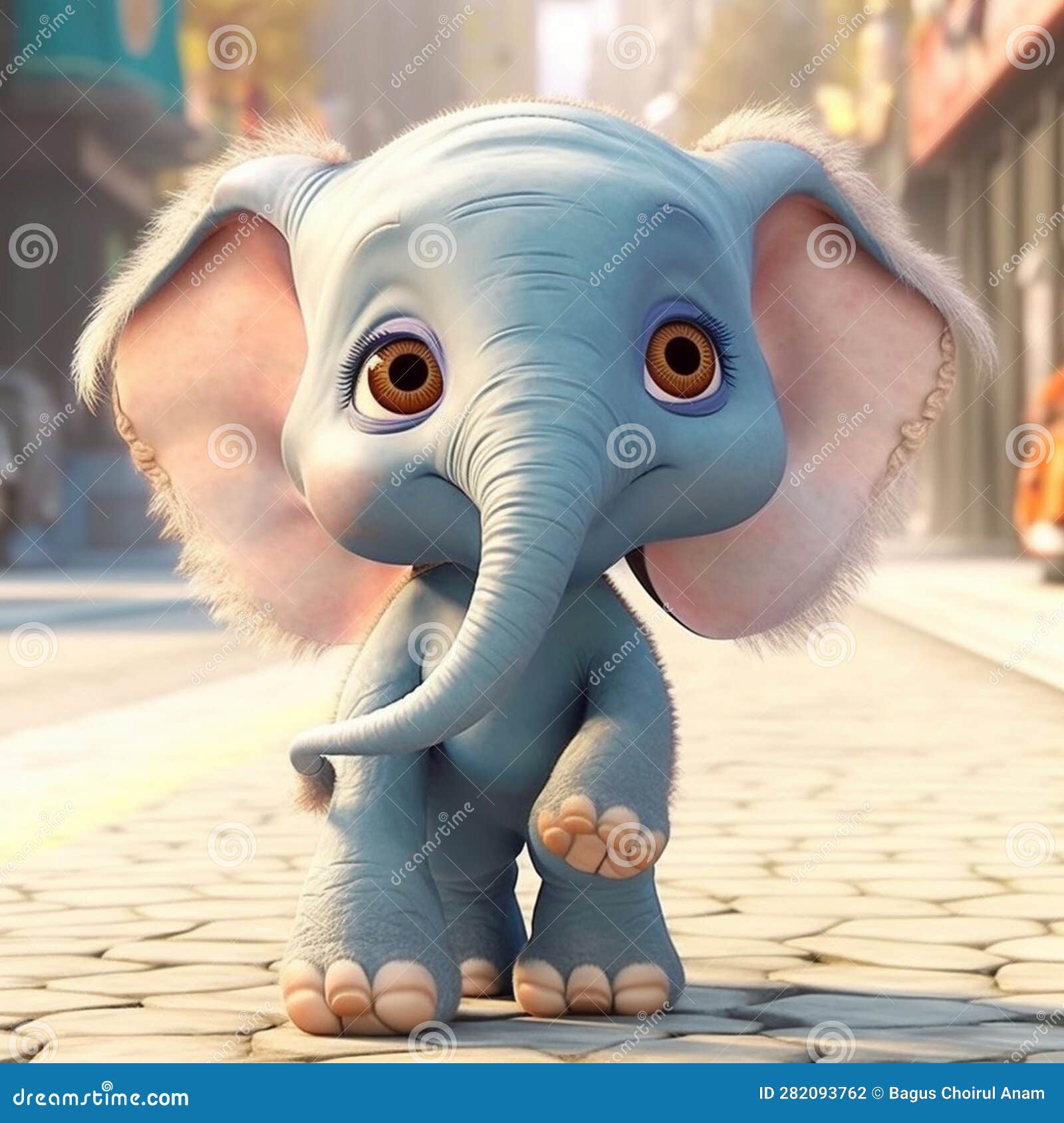Cute Elephant Animation stock illustration. Illustration of depiction ...
