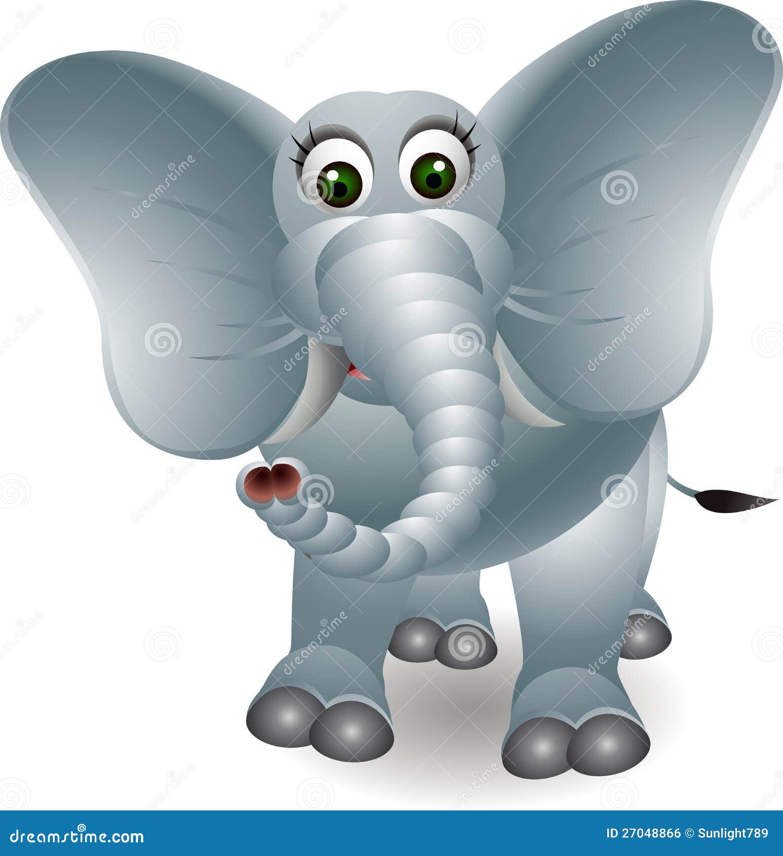 Cute elephant cartoon stock illustration. Illustration of clip - 27048866
