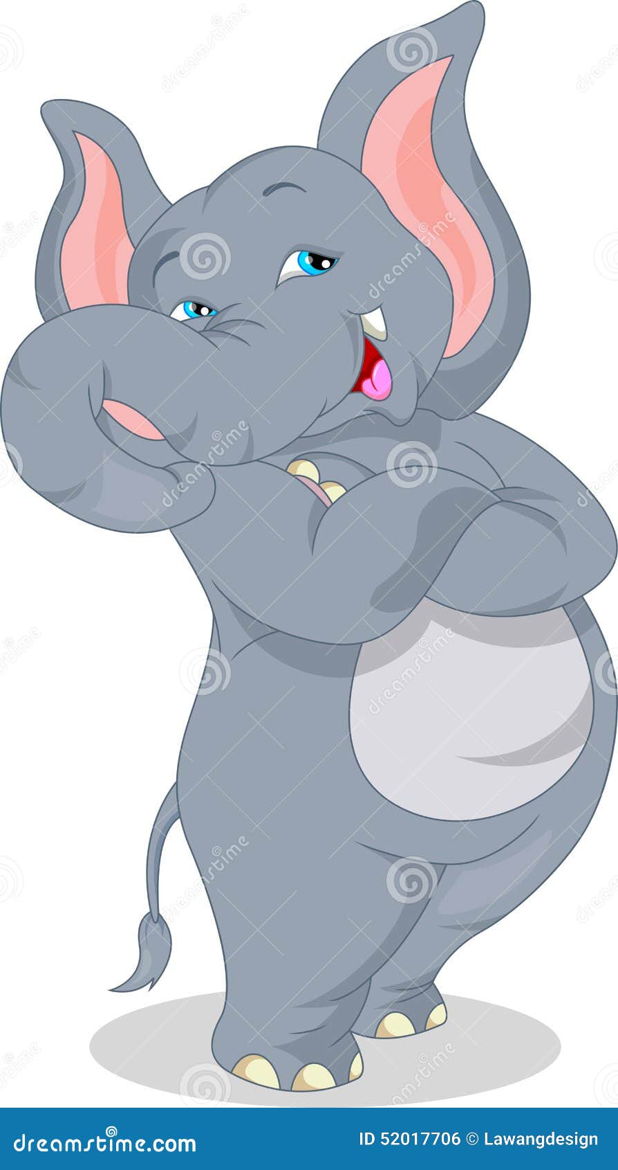 Cute elephant cartoon stock vector. Illustration of face - 52017706
