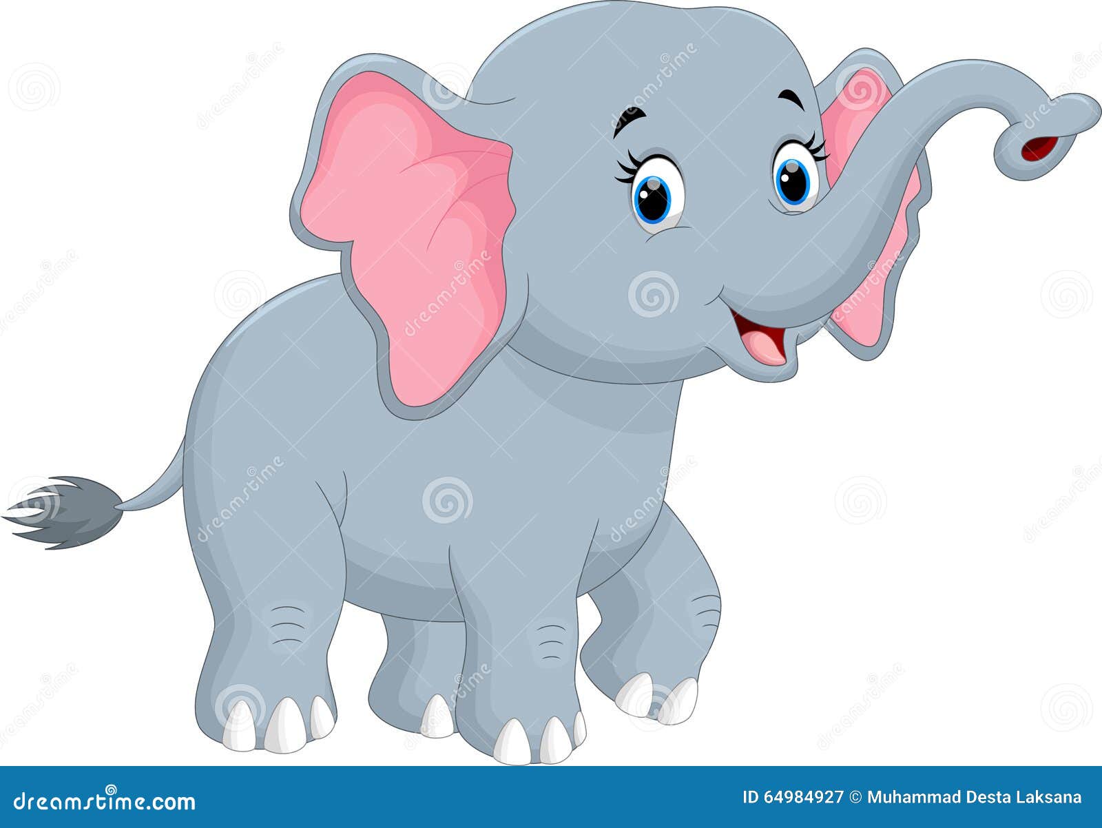 Cute elephant cartoon stock illustration. Illustration of element ...