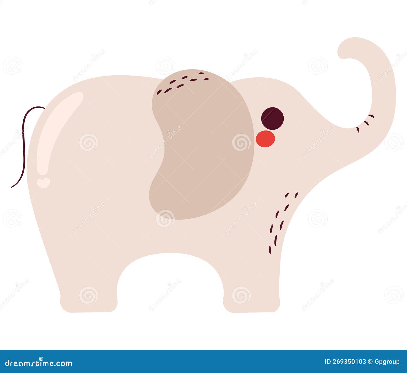 Cute elephant design stock vector. Illustration of vector - 269350103