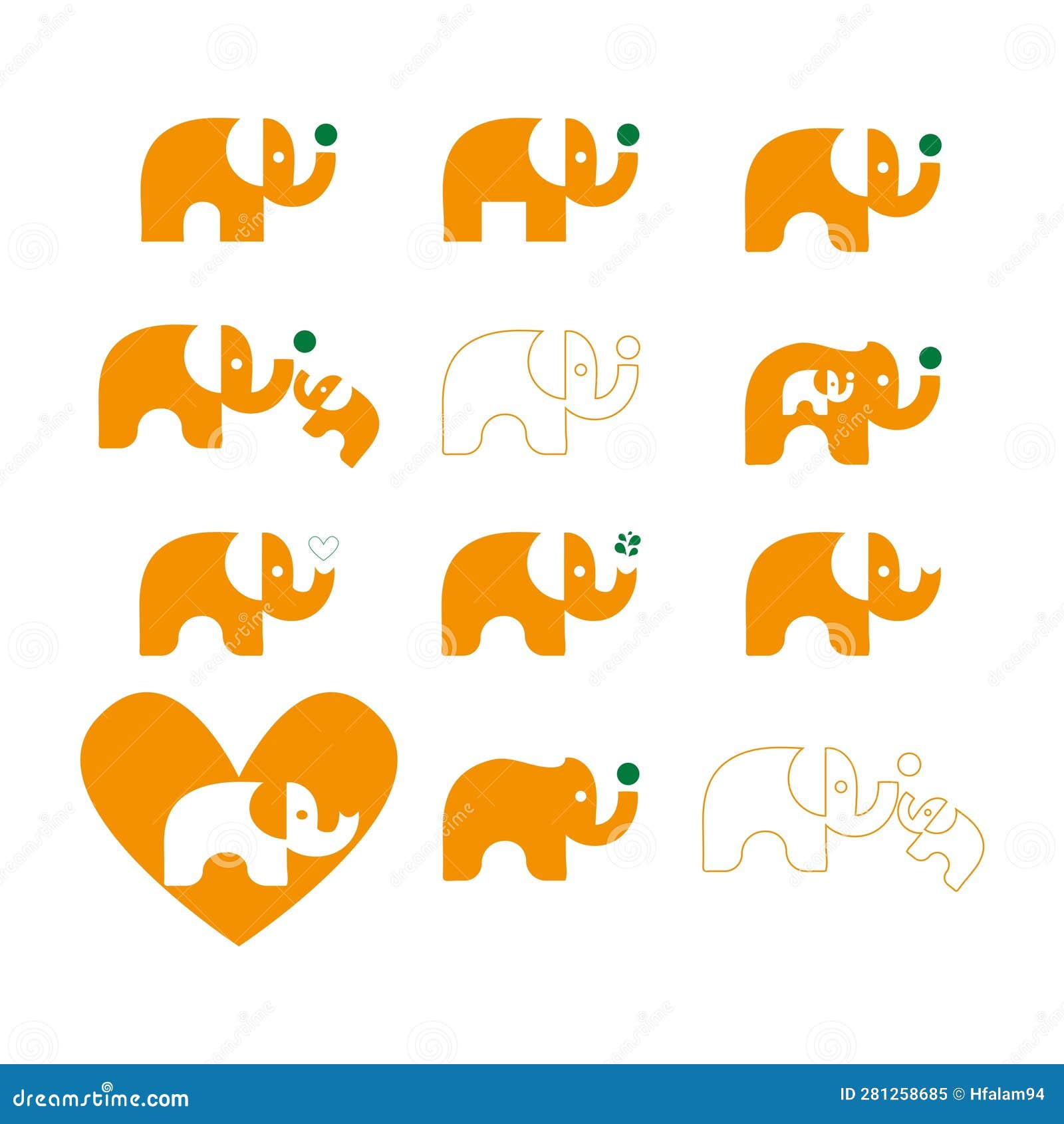 Cute Elephant Logo. Simple Elephant Logo. Elephant Logo Sign Vector ...